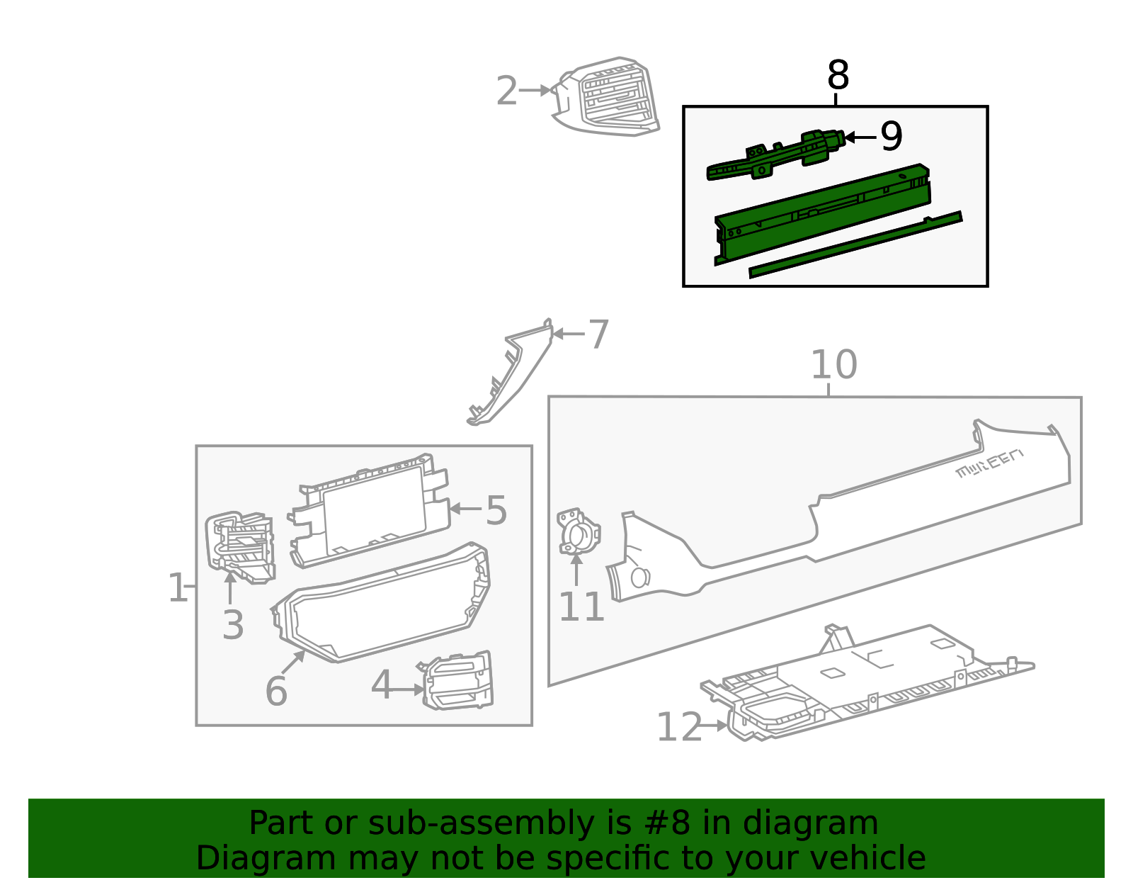 Toyota Instrument Panel Molding - Dashboard Trim Finish - Part #55476 ...
