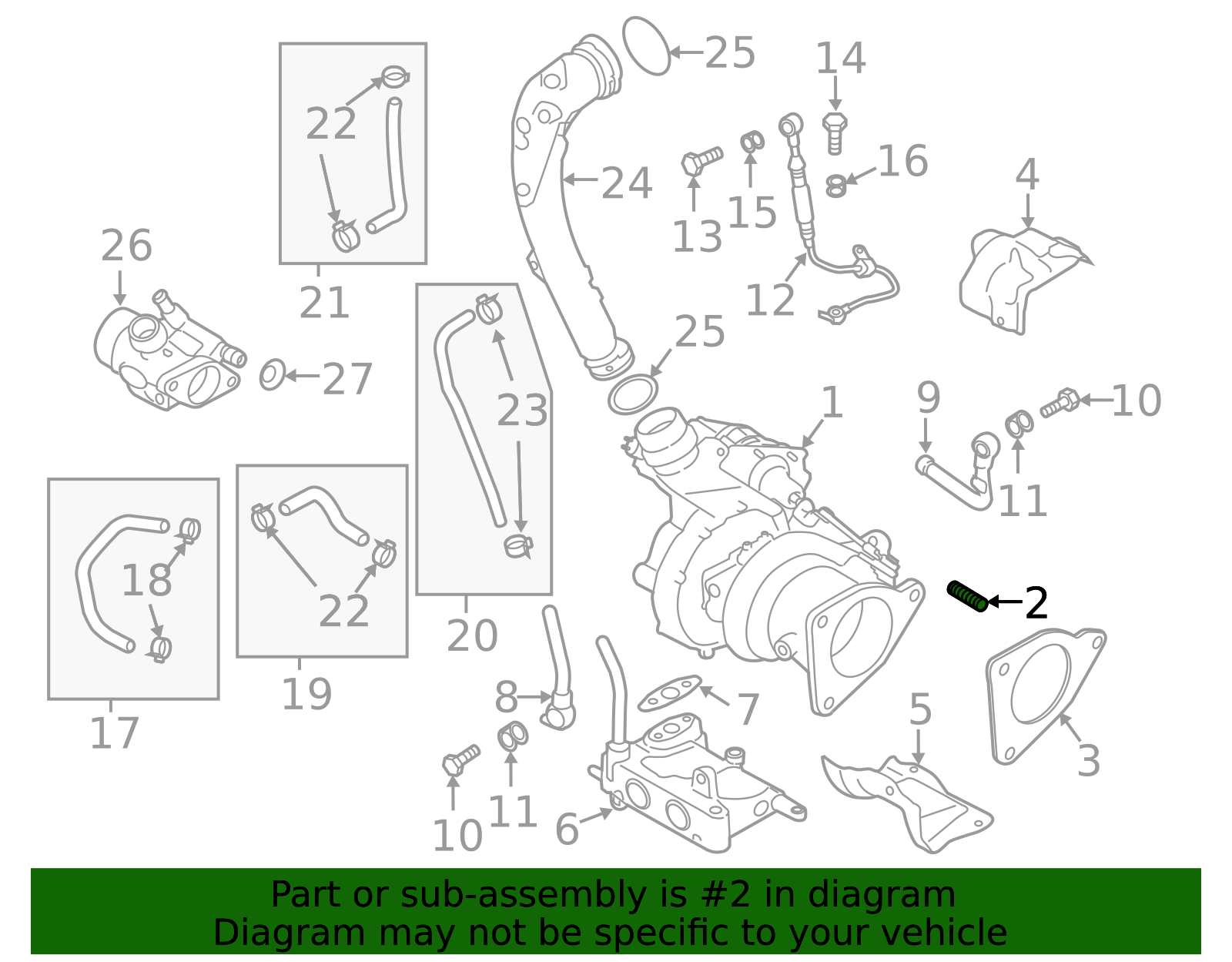 2019-2025 Subaru Turbocharger Stud 800910660 | Subaru Parts Store