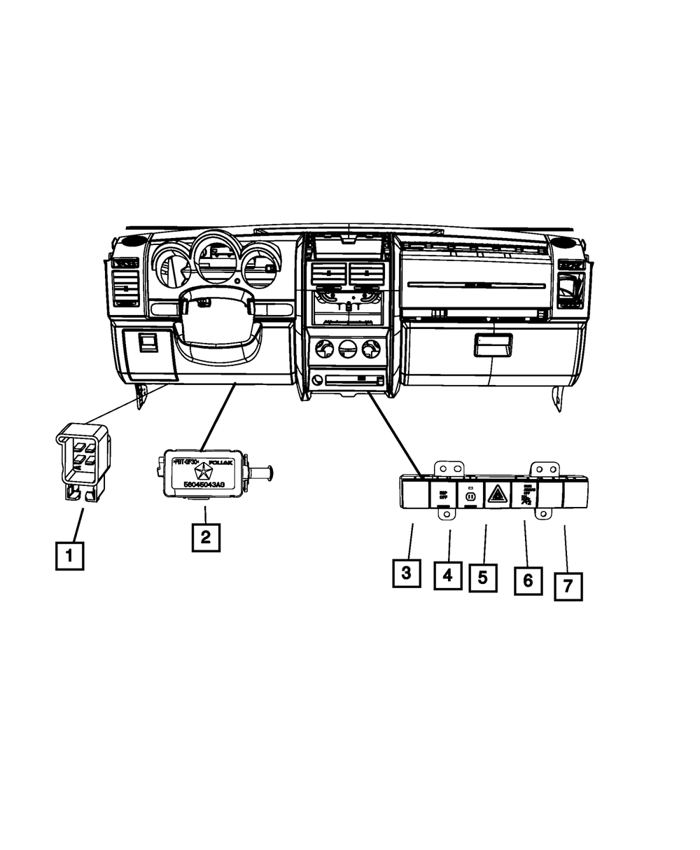 56046131ad - Mopar 4 Gang Switch 2008-2012 Mopar | Performance Auto Parts