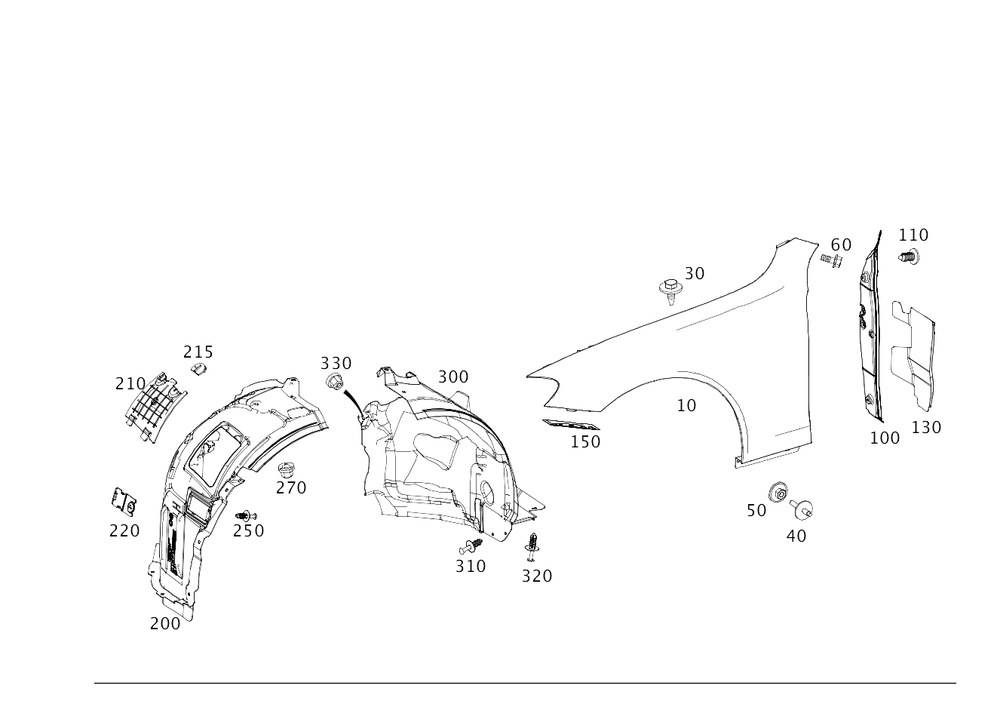 238-690-15-03 - Ft Fender Liner - 2017-2020 Mercedes-Benz | Buy ...