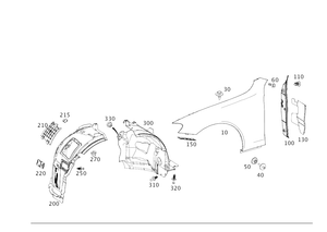 238-690-16-03 - Ft Fender Liner - 2017-2020 Mercedes-Benz | Buy ...