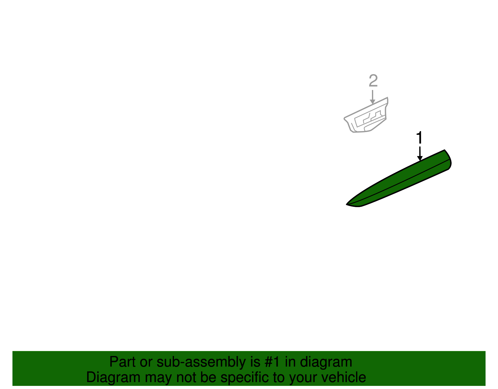 2016-2018 Cadillac CT6 Body Side Molding 23409493 | Courtesy Parts