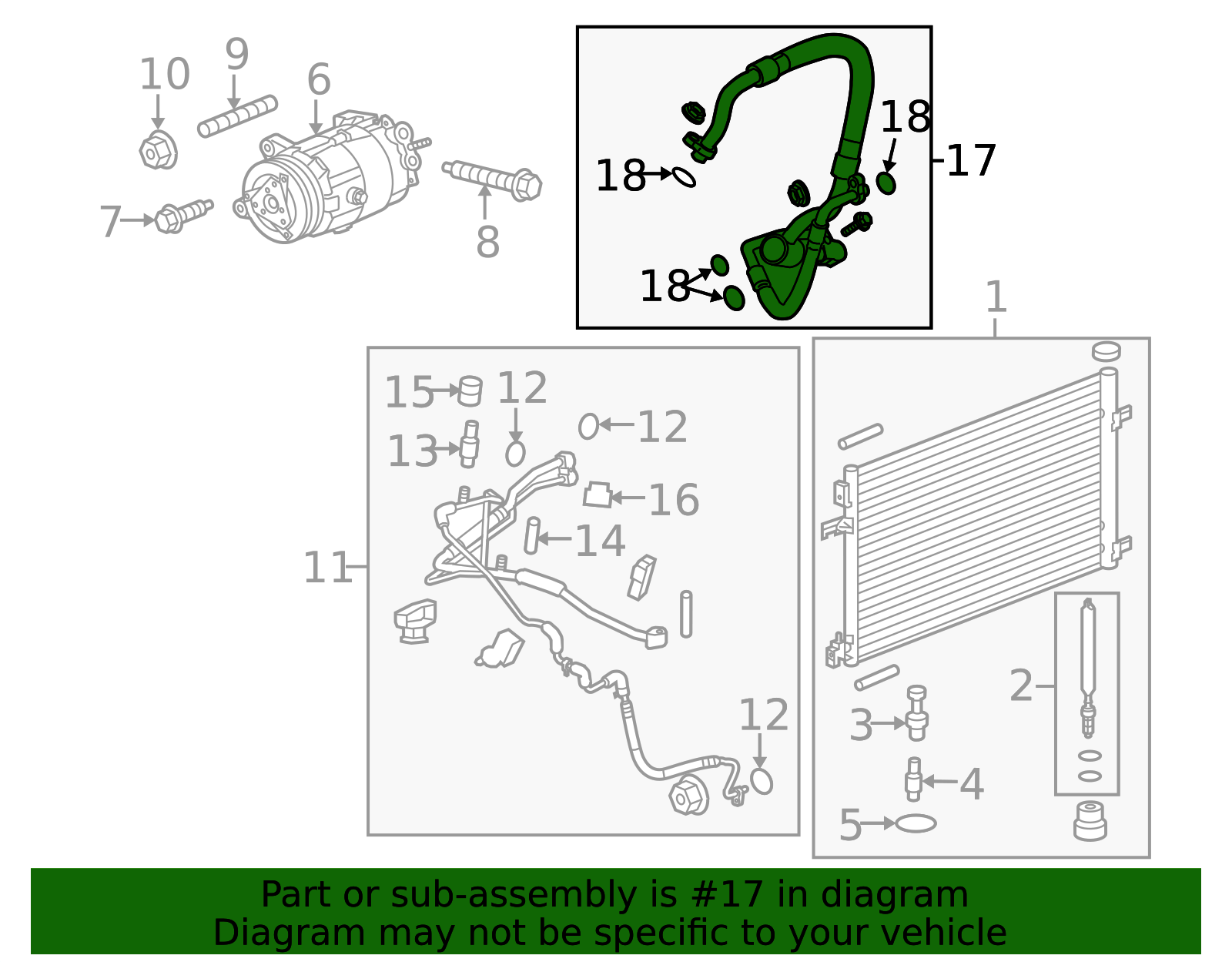 2013-2020 GM Air Conditioning Compressor Hose Assembly 84429951 ...