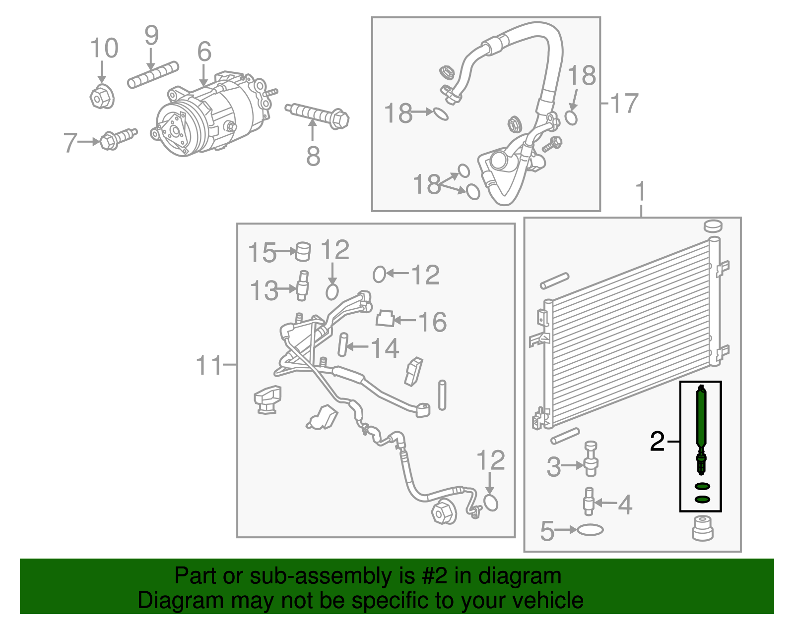 2010-2020 GM Air Conditioning Receiver Drier Kit with Seals, Desiccant ...