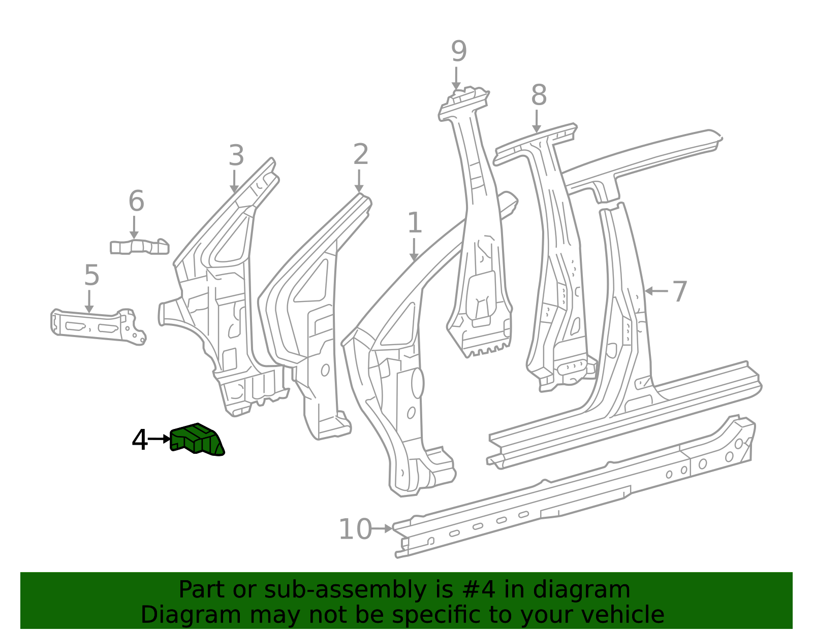 2004-2009 Toyota Prius Reinforcement 55724-47010 | MotorMotor