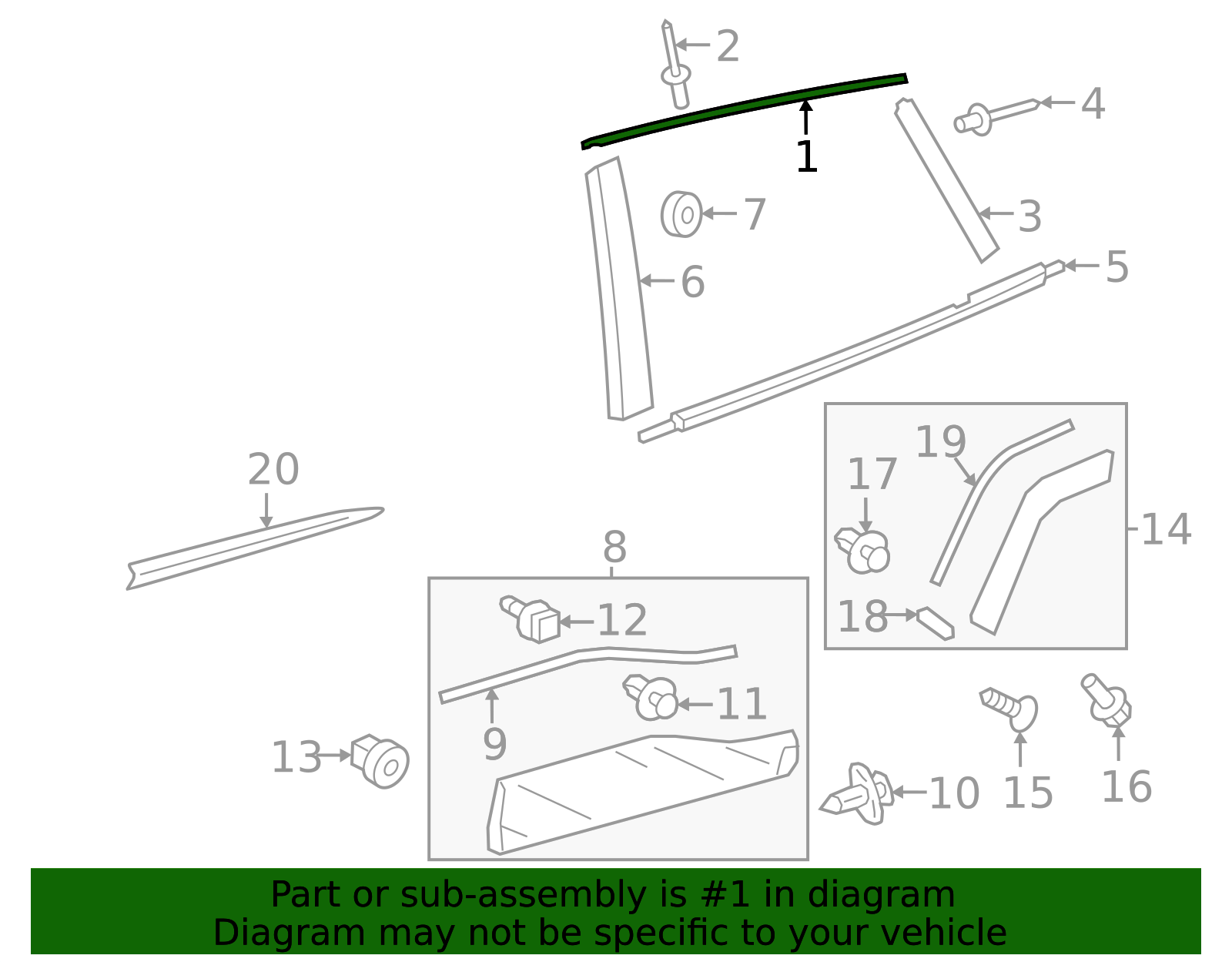 2022-2025 Toyota Corolla Cross Frame Molding 75764-0A080 | MotorMotor