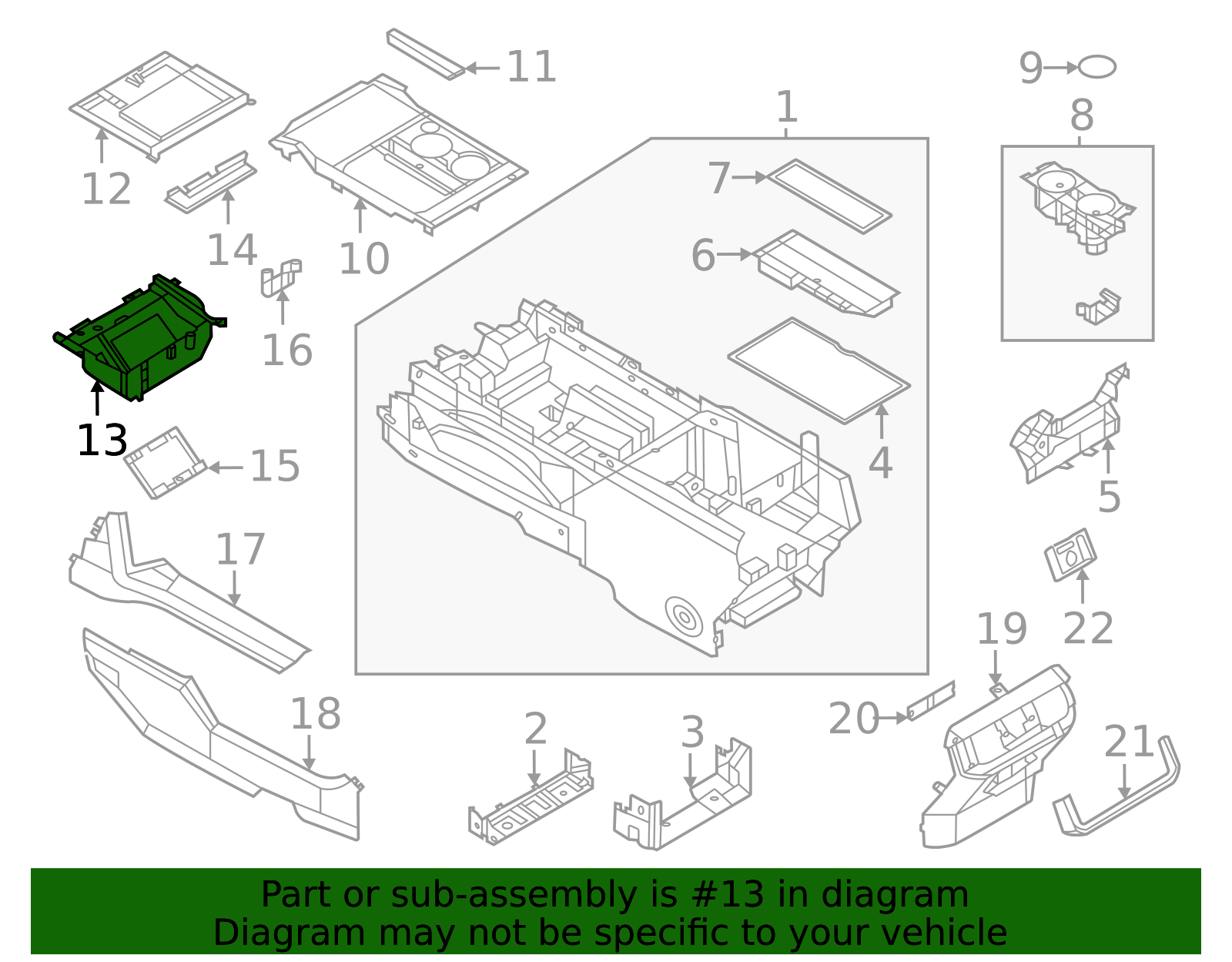 2021-2025 Ford | Storage Box | ML3Z-1513594-BA | Walls' Ford Parts