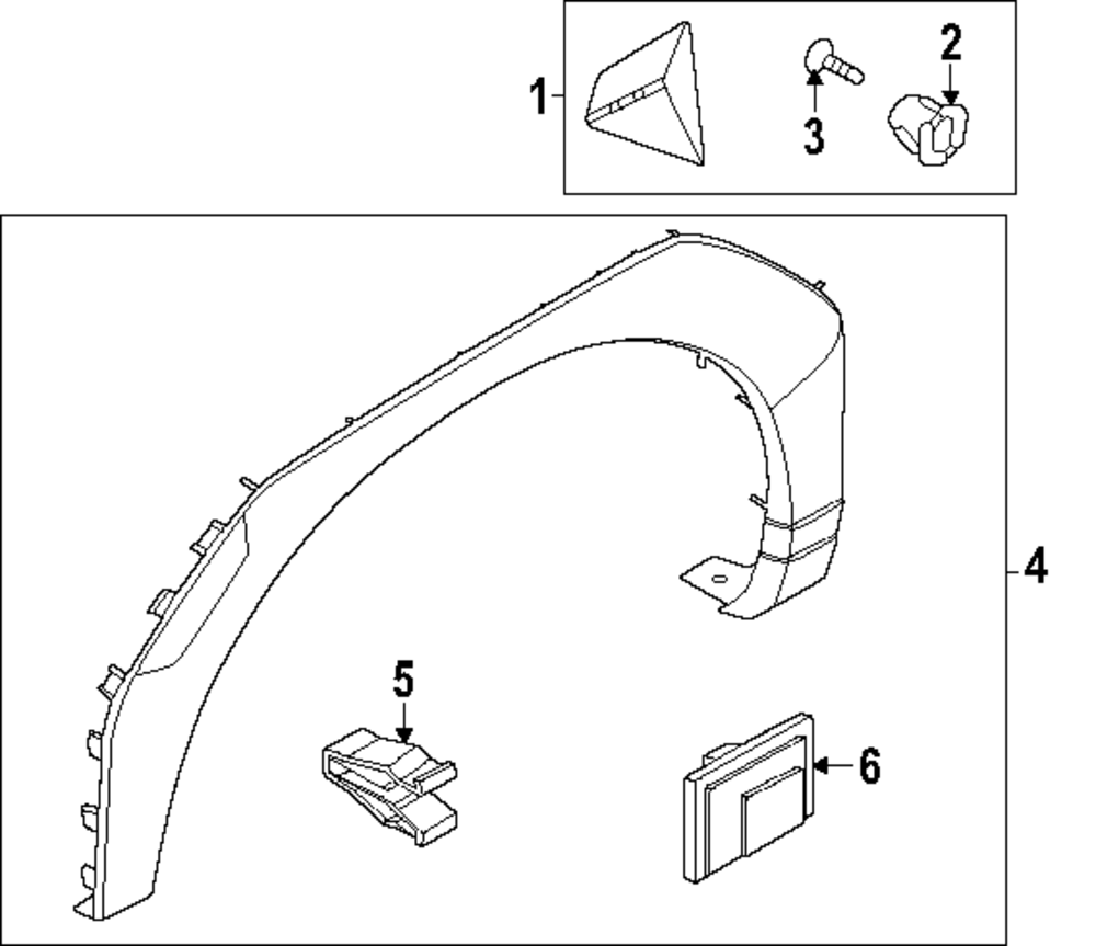 2024-2025 Hyundai Santa Fe Wheel Opening Molding 87711-R6000-CA | OEM ...