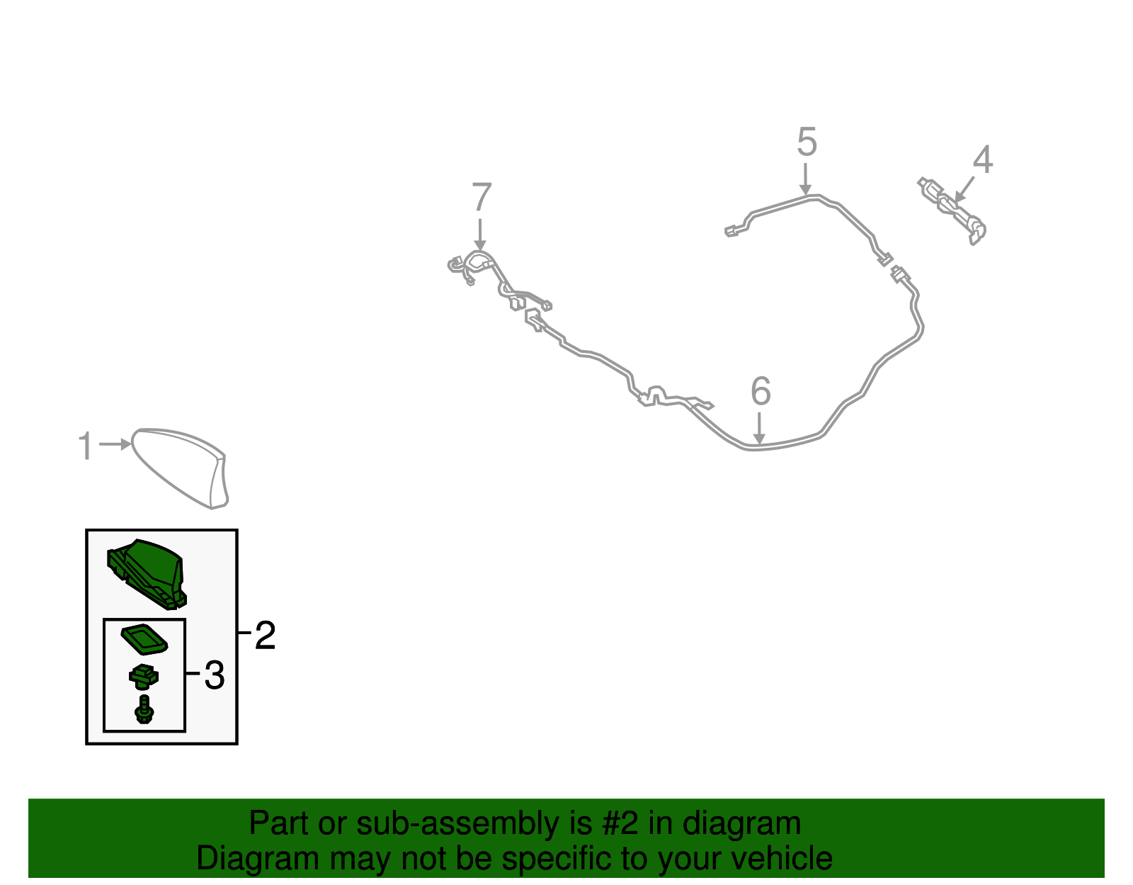 86760-62050 - 2019-2024 Lexus - Radio Antenna Assembly | My L Parts