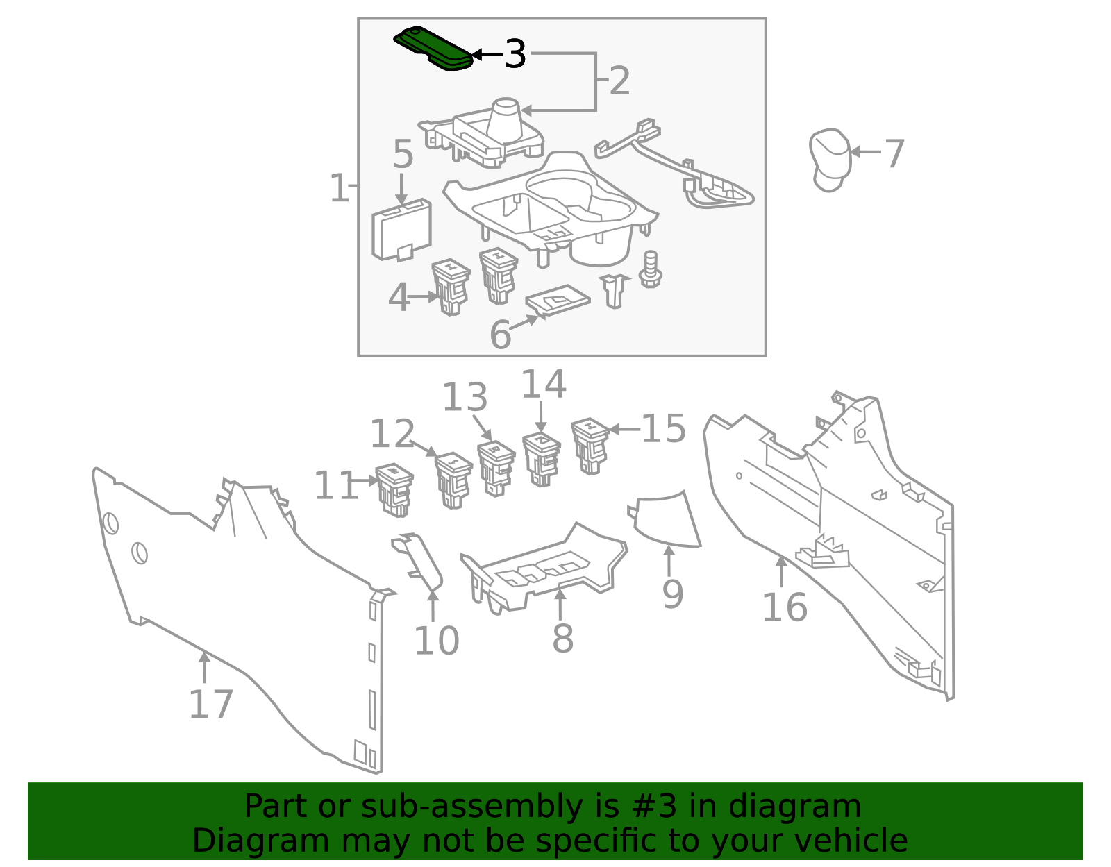 35978-0E010 - Shift Indicator 2014-2019 Toyota Highlander | Toyota San ...