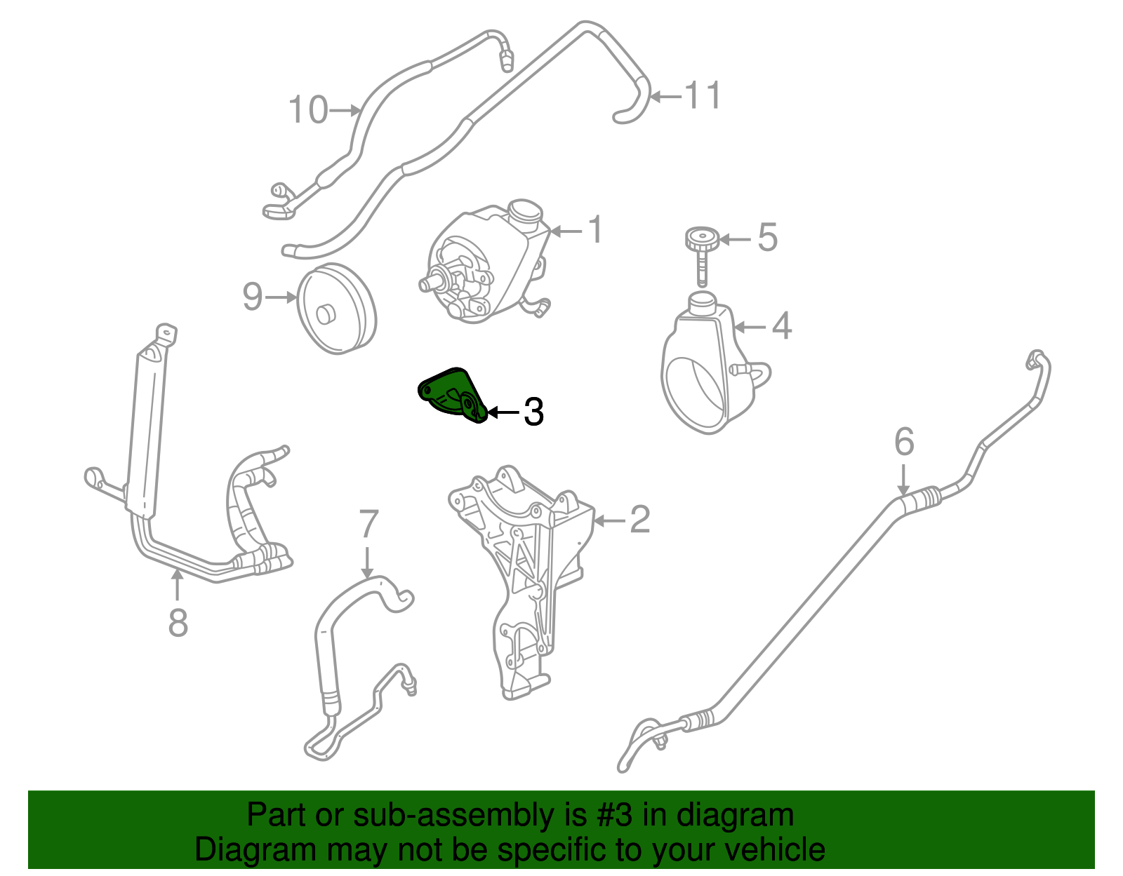 1999-2016 GM Power Steering Pump Brace 12554032 | Shop Matick Buick GMC