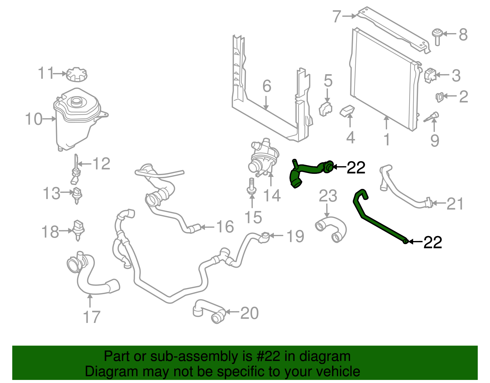 11537609944 - 2010 BMW X5 Heater Hose (11-53-7-609-944) | BMW of South ...