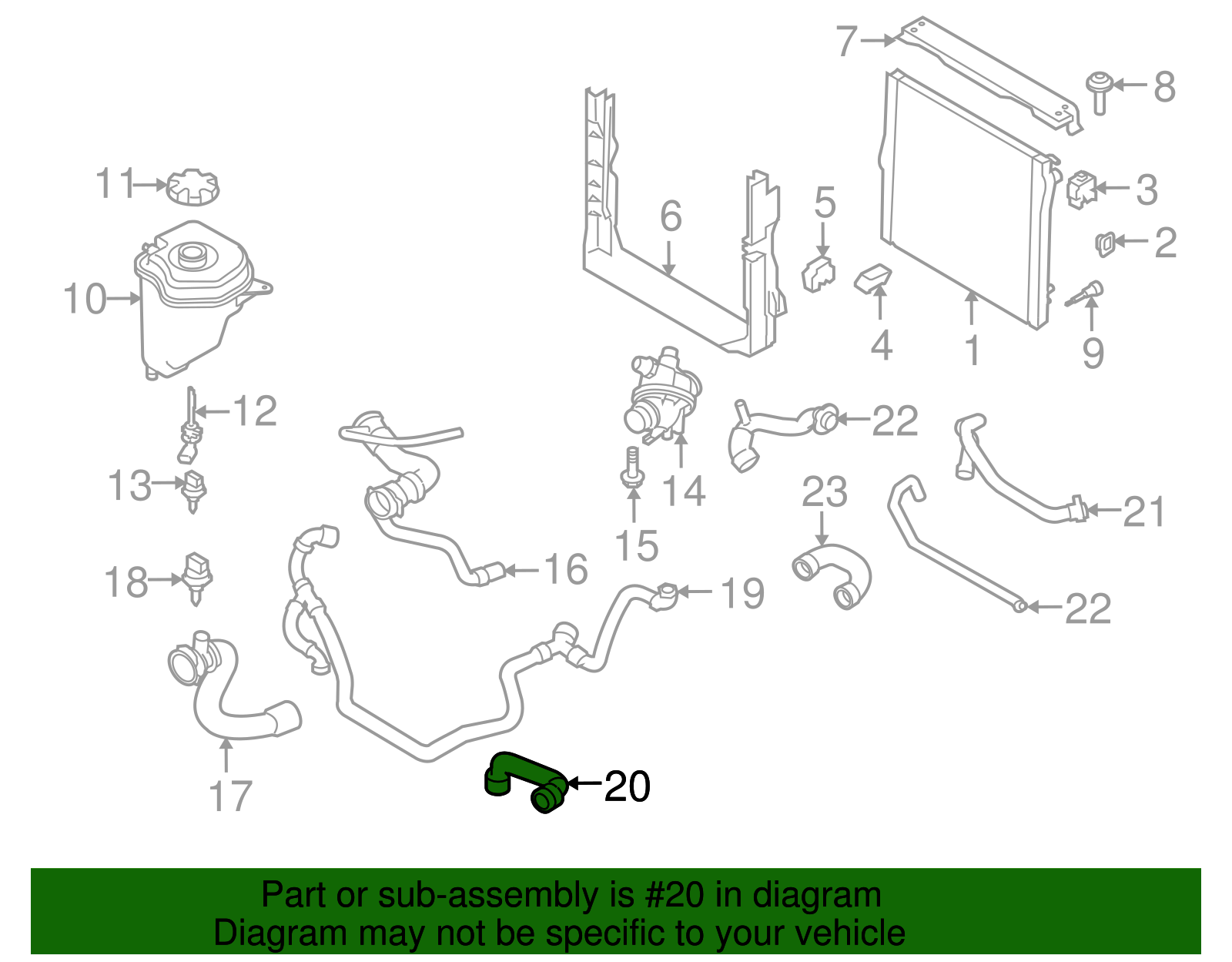 17-12-7-537-101 - Reservoir Hose 2007-2010 BMW X5 | BMW OEM Parts