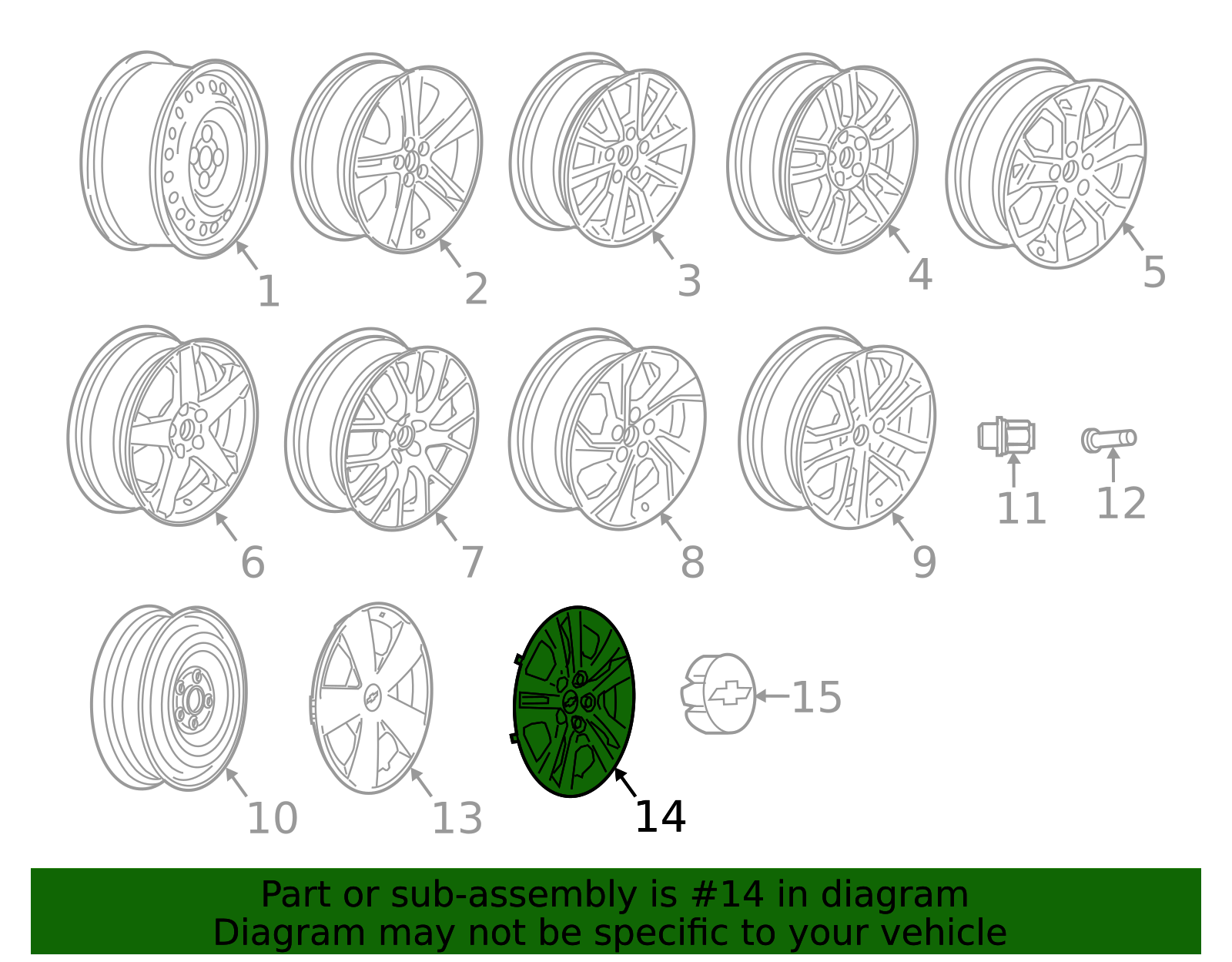 2017-2020 Chevrolet Sonic Wheel Cover 94538398 | Capital Chevy Parts