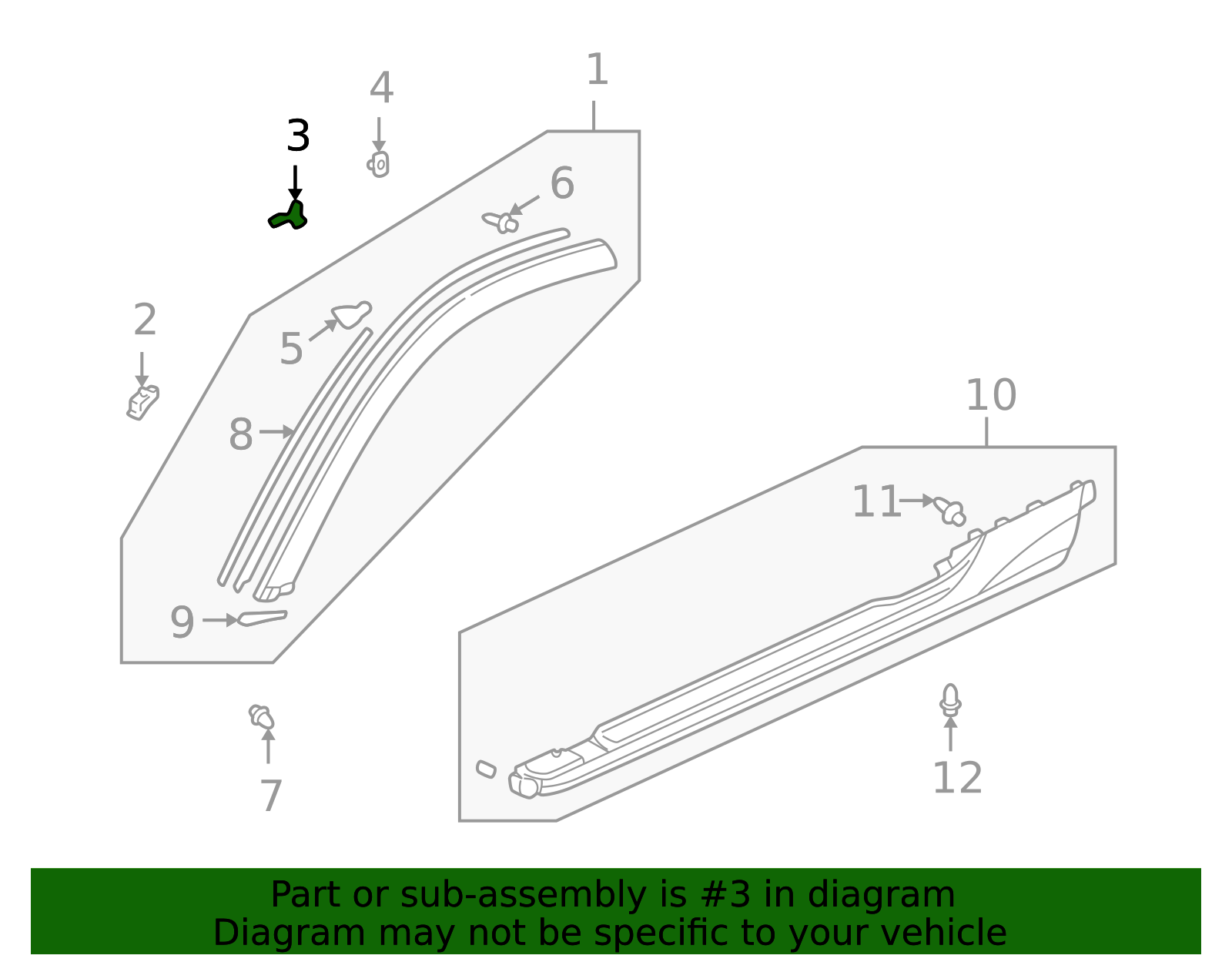 Pillar Molding Clip | 90652-S3Y-003 | Honda OEM Discount Parts