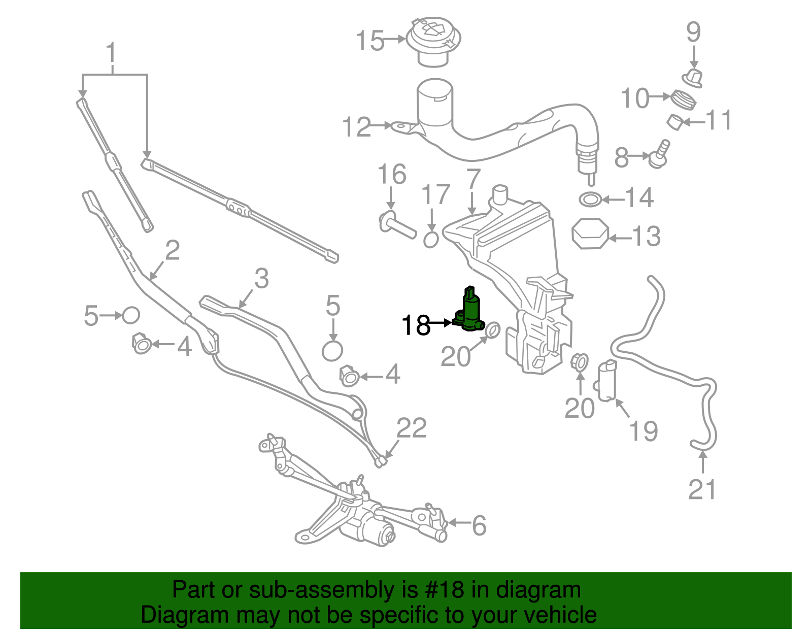 2018-2025 Volvo Washer Pump 32328237 | Genuine Volvo Replacement Parts