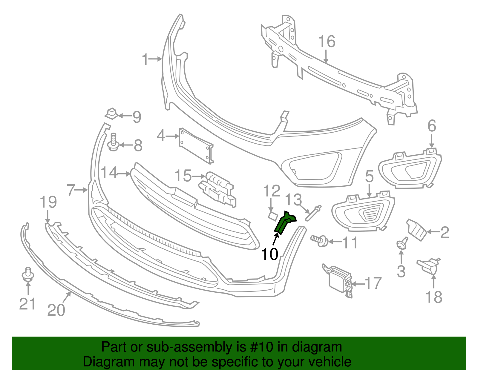 2016-2020 Kia Sorento Molding Extension Support Bracket 86578-C6000 ...
