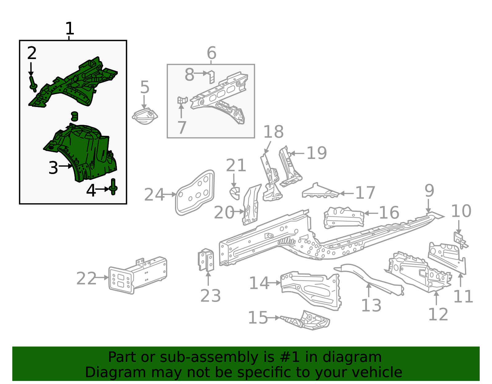 2020-2025 Cadillac CT4 Front Passenger Side Wheelhouse Panel 84713675 ...