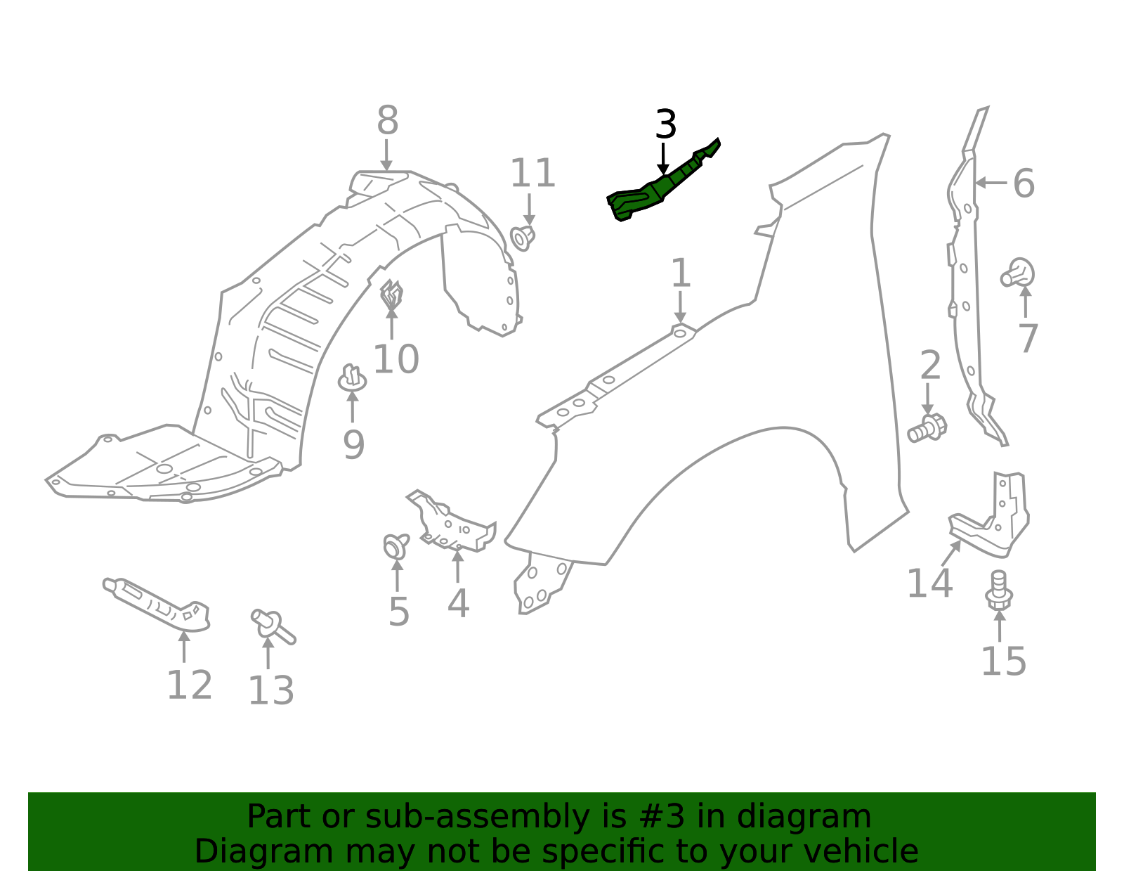 2019-2025 Nissan Altima Fender Filler Panel 66894-6CA1A | Bill Kay ...