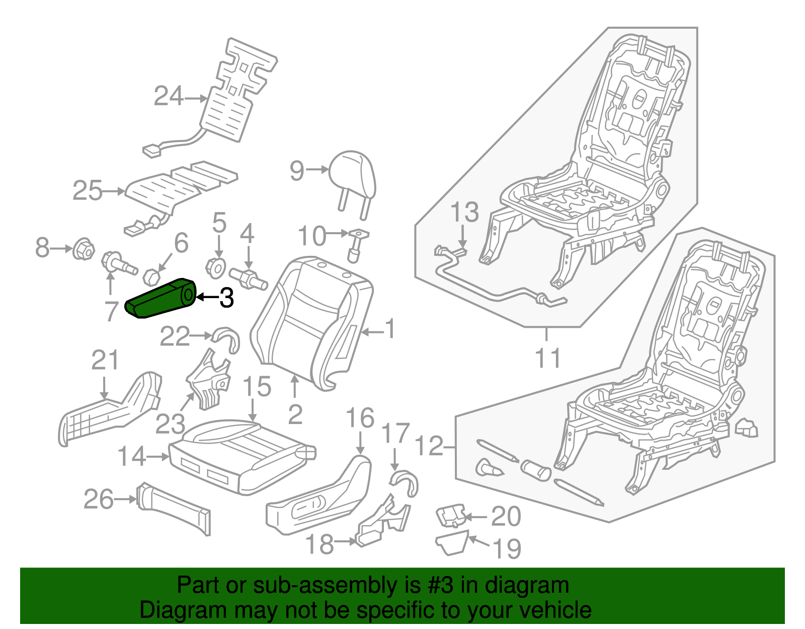 2011-2017 Honda Odyssey | Armrest | 81180-TK8-A42ZA | Honda OEM ...