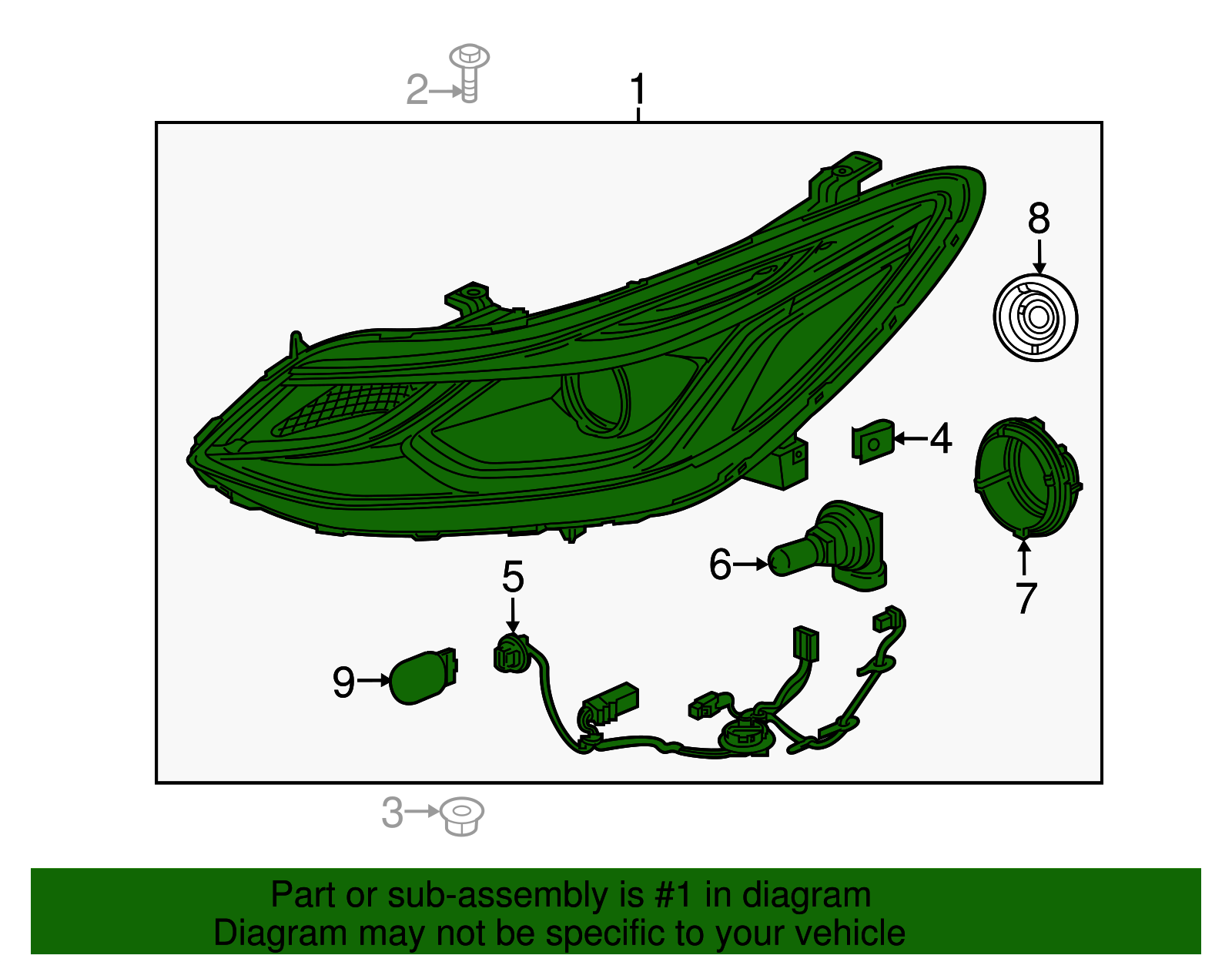2016-2019 Chevrolet Cruze Driver Side Headlamp 42680786 | OEM Parts Online