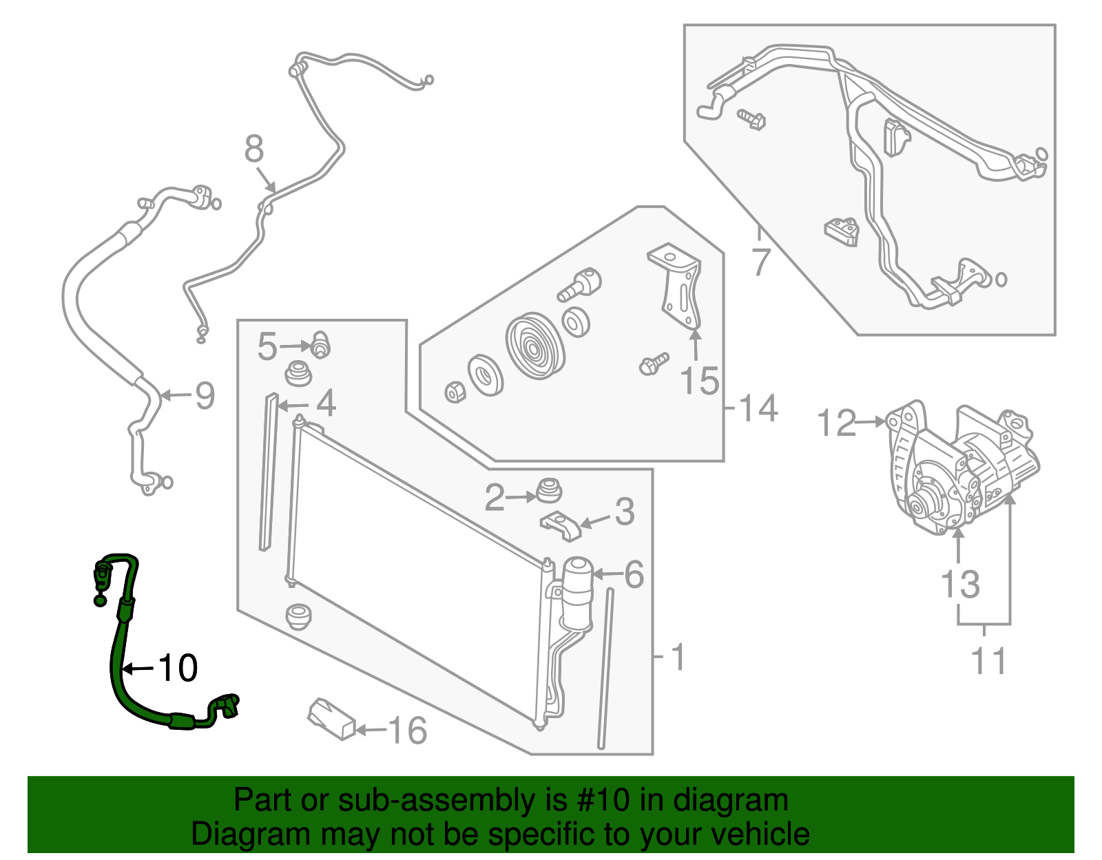 2004-2009 Nissan Quest Pressure Hose 92490-ZE60A | My Nissan Part