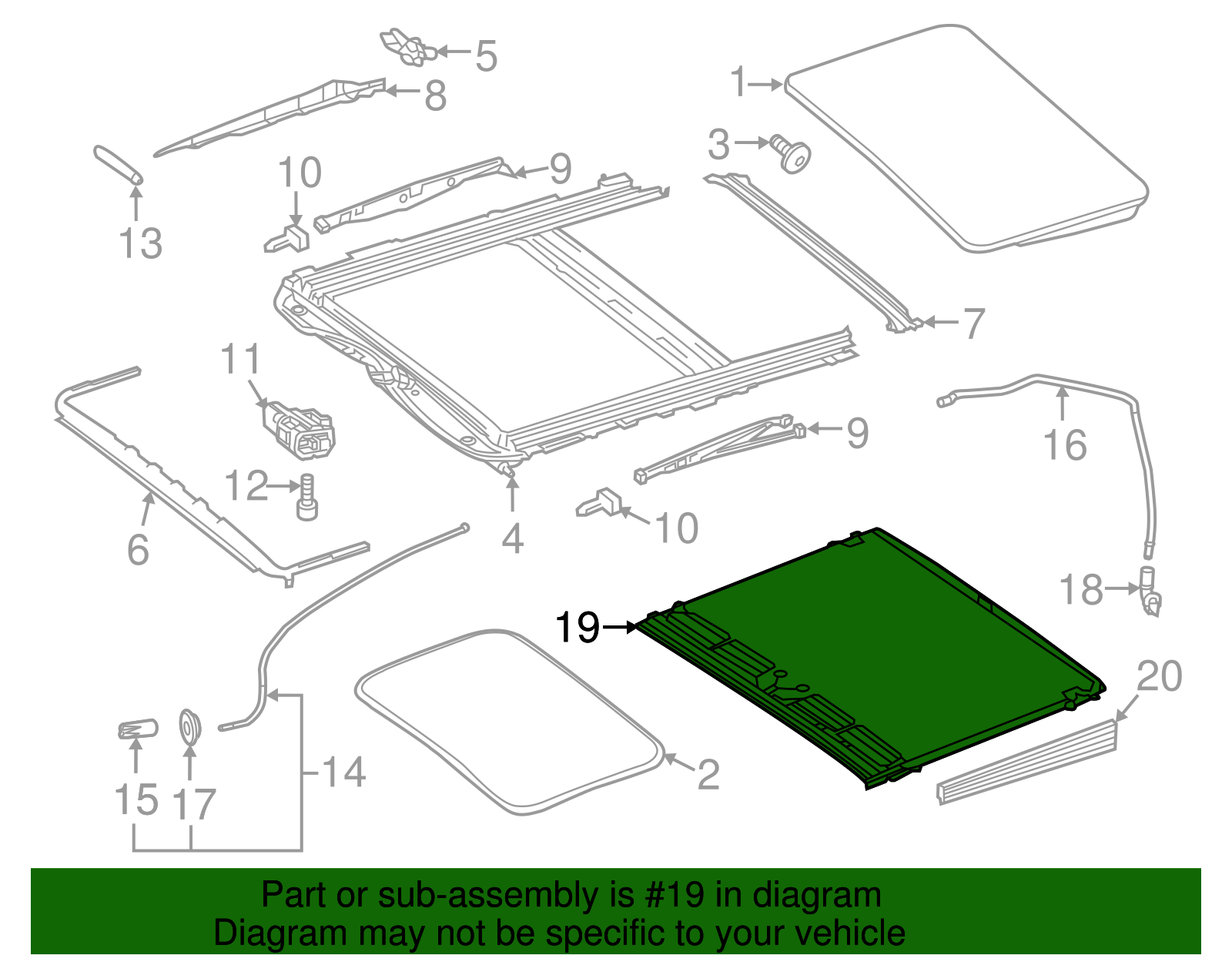 205-780-69-00-8U10 - Sunroof Cover 2017-2020 Mercedes-Benz | Mercedes ...
