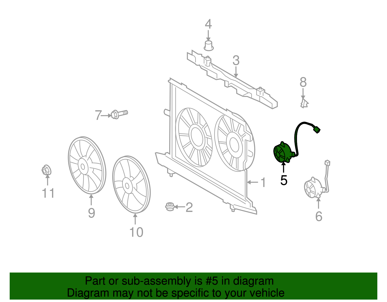 16363-28400 - Fan Motor - 2008-2016 Scion | OEM Genuine Toyota Parts