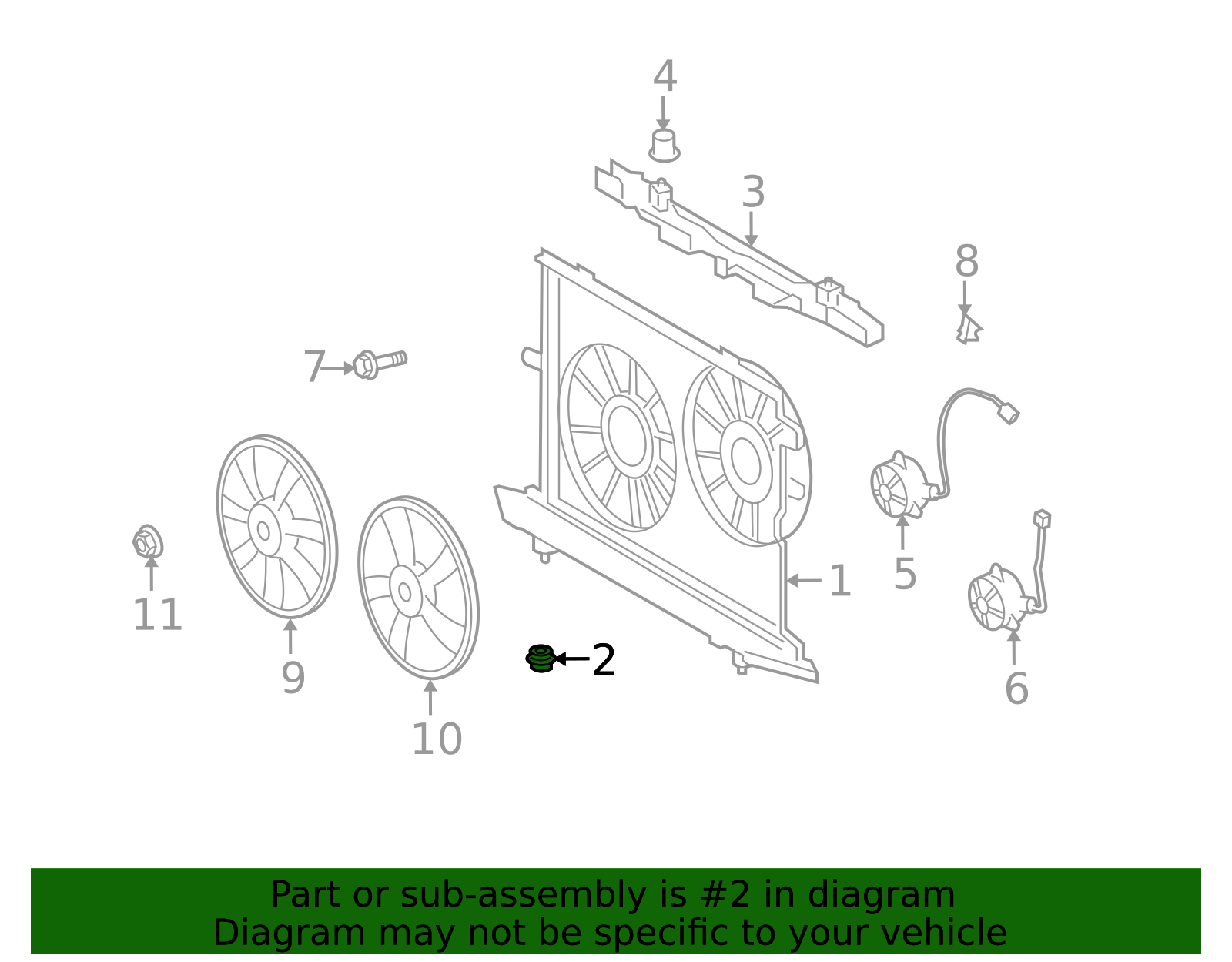 2008-2015 Scion xB Shroud Support 16535-74230 | MotorMotor