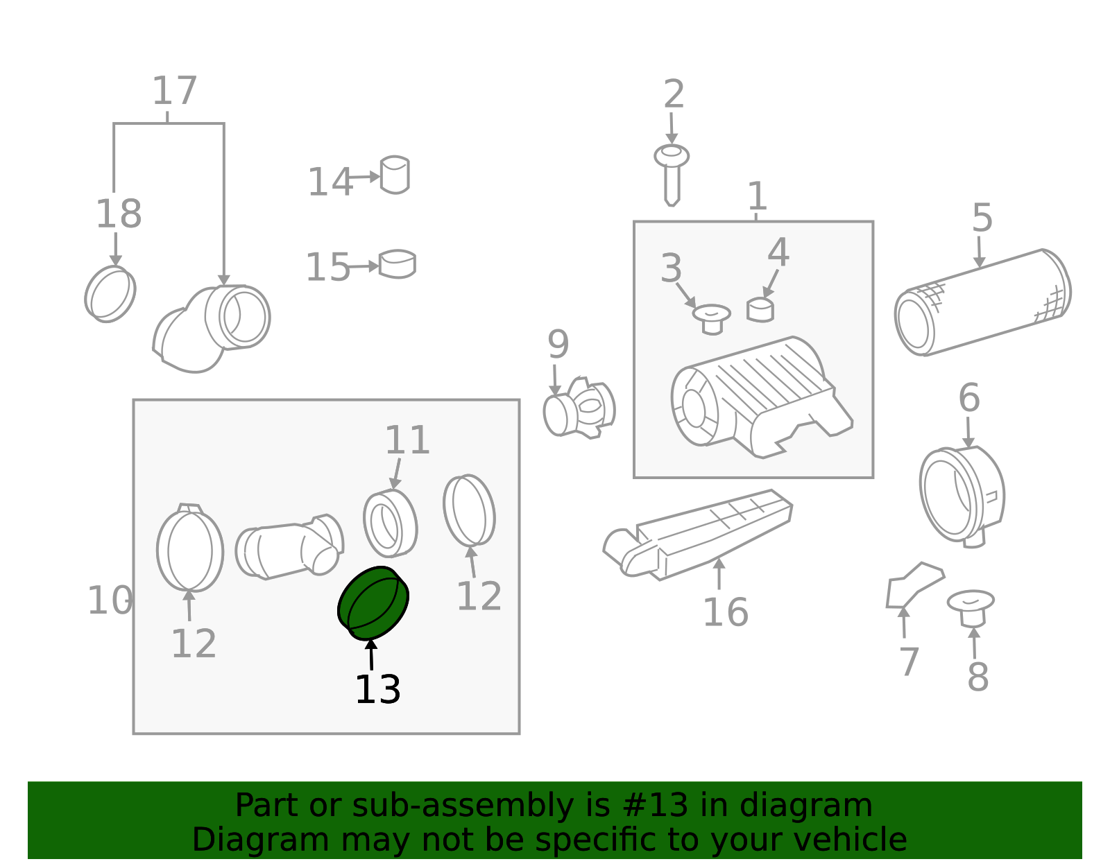 15744940 - High-Quality Air Cleaner Resonator Clamp for 2003-2016 GM ...