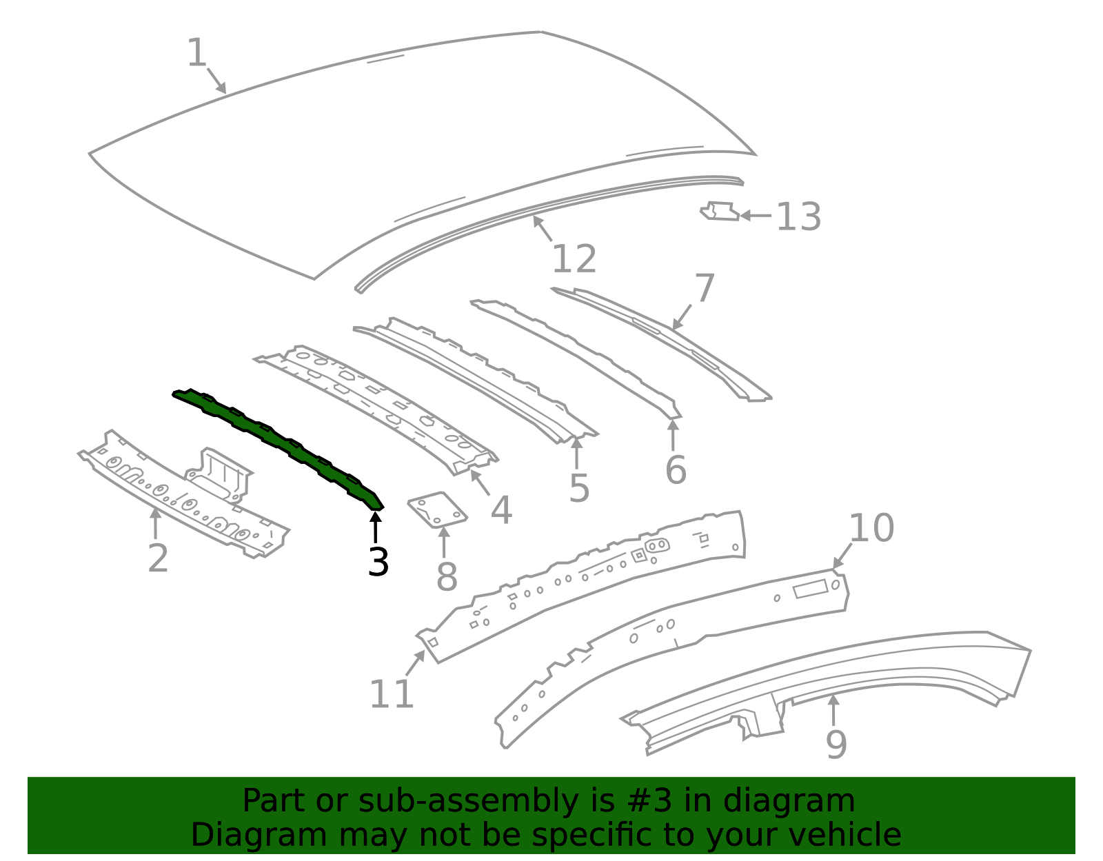 63143-02130 - High-Quality Roof Bow for AutoNation Parts