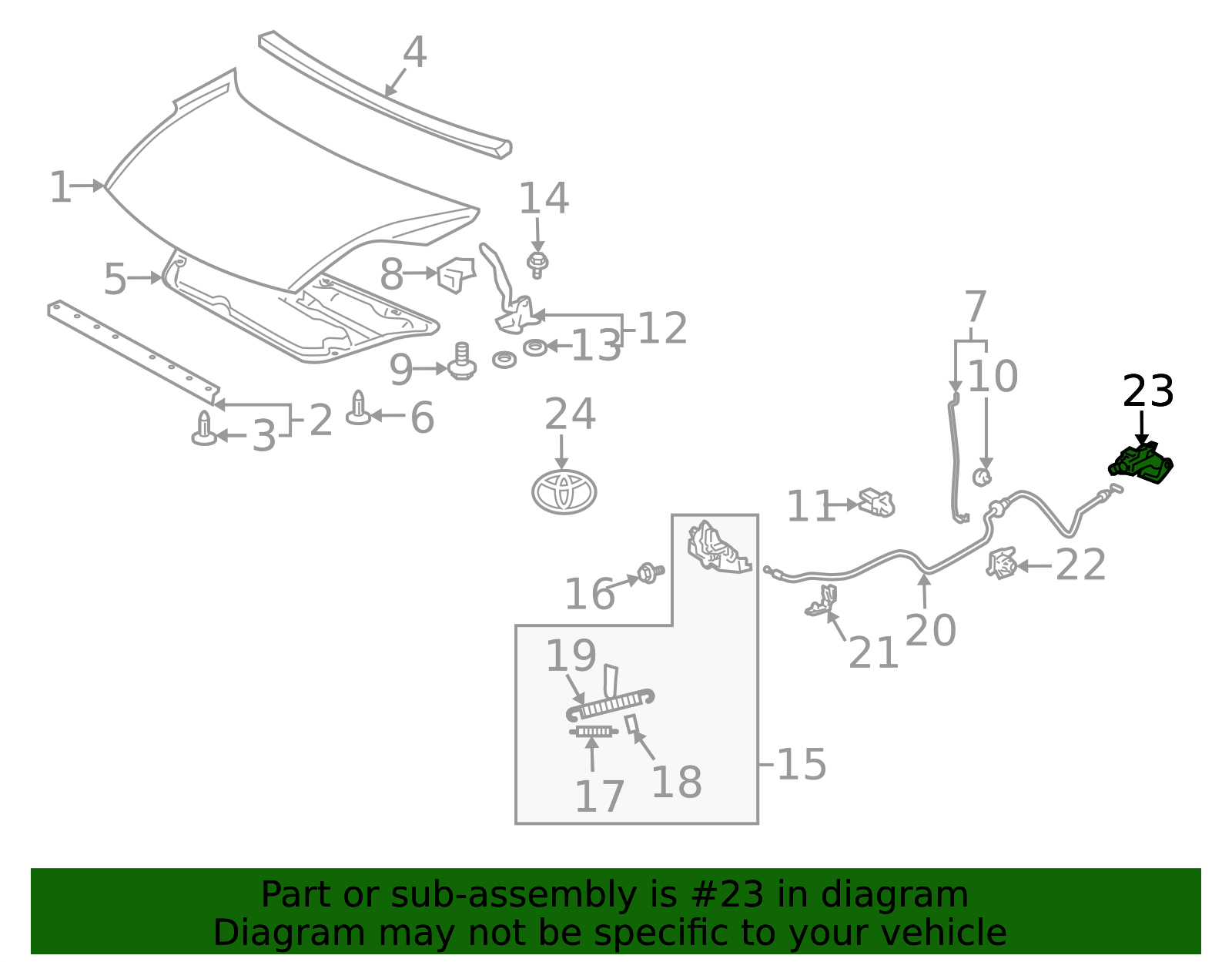 53601-52010-B6 - High-Quality Hood Release Handle for AutoNation Parts