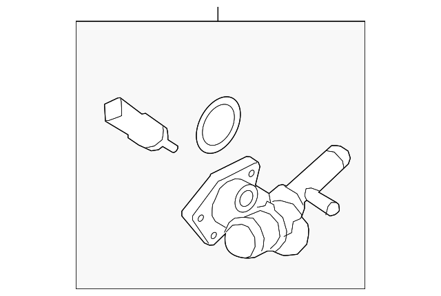 25600-2B600 - Engine Coolant Water Outlet Housing Kit 2012-2019 Kia ...