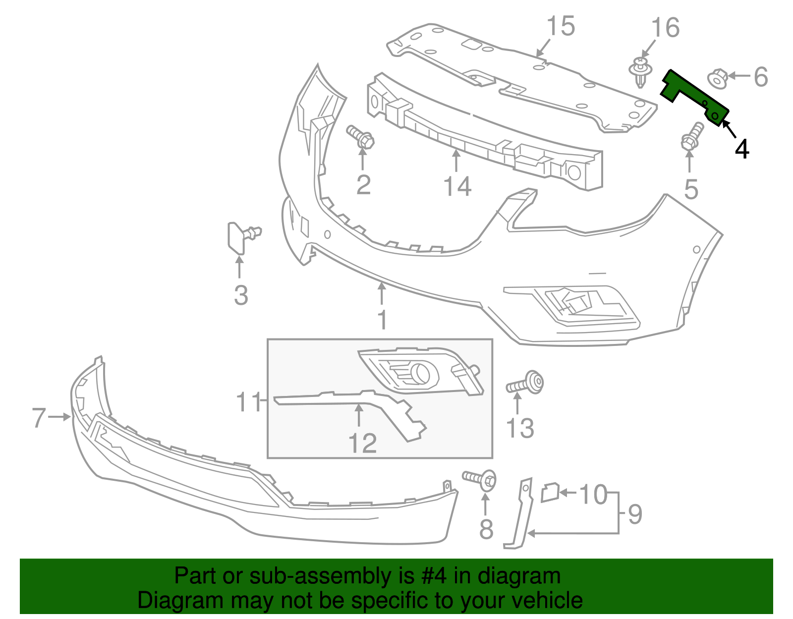 2016-2018 Buick Envision Rear Driver Side Bumper Fascia Guide 22915574 ...