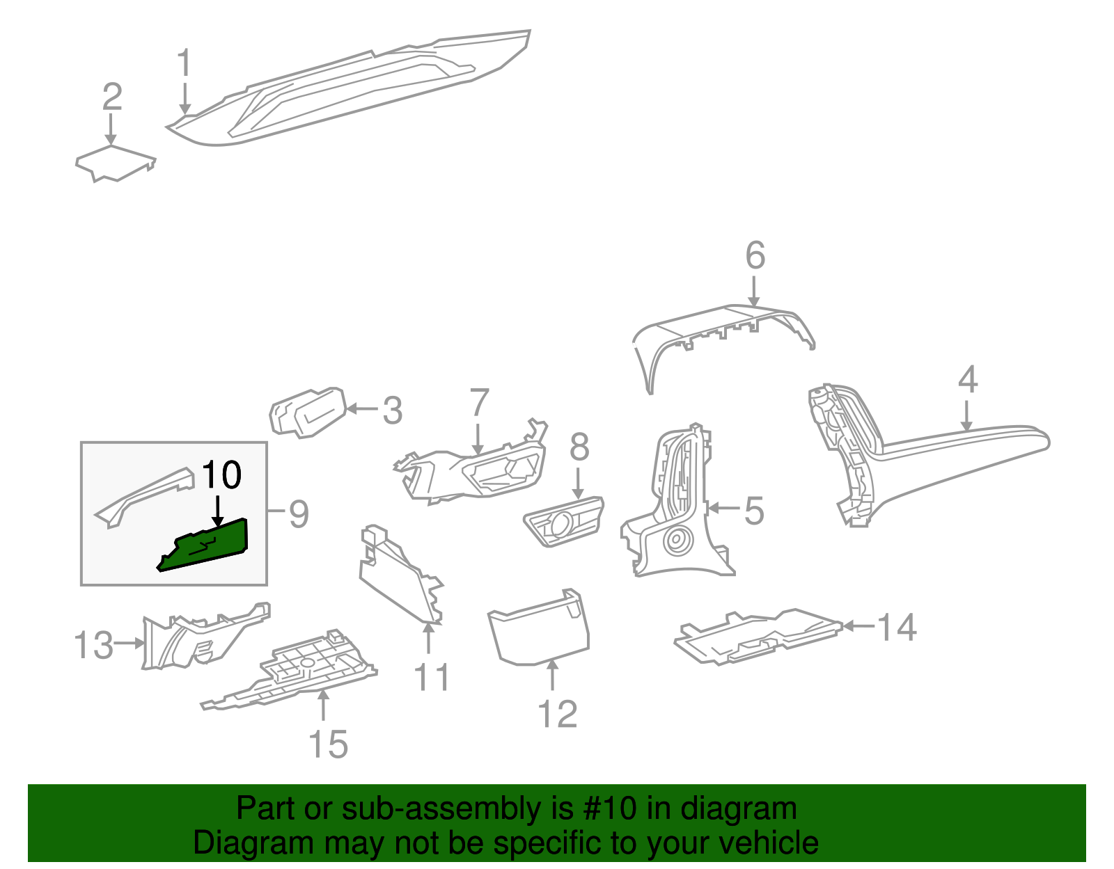 2017-2022 Toyota Bezel 55446-47190 | Toyota Parts Center