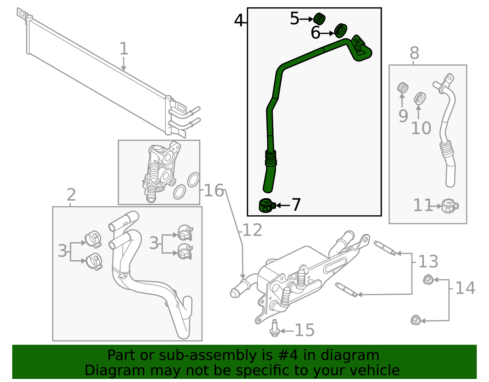 2019-2025 Ford Automatic Transmission Oil Cooler Tube JX6Z-7R081-G ...