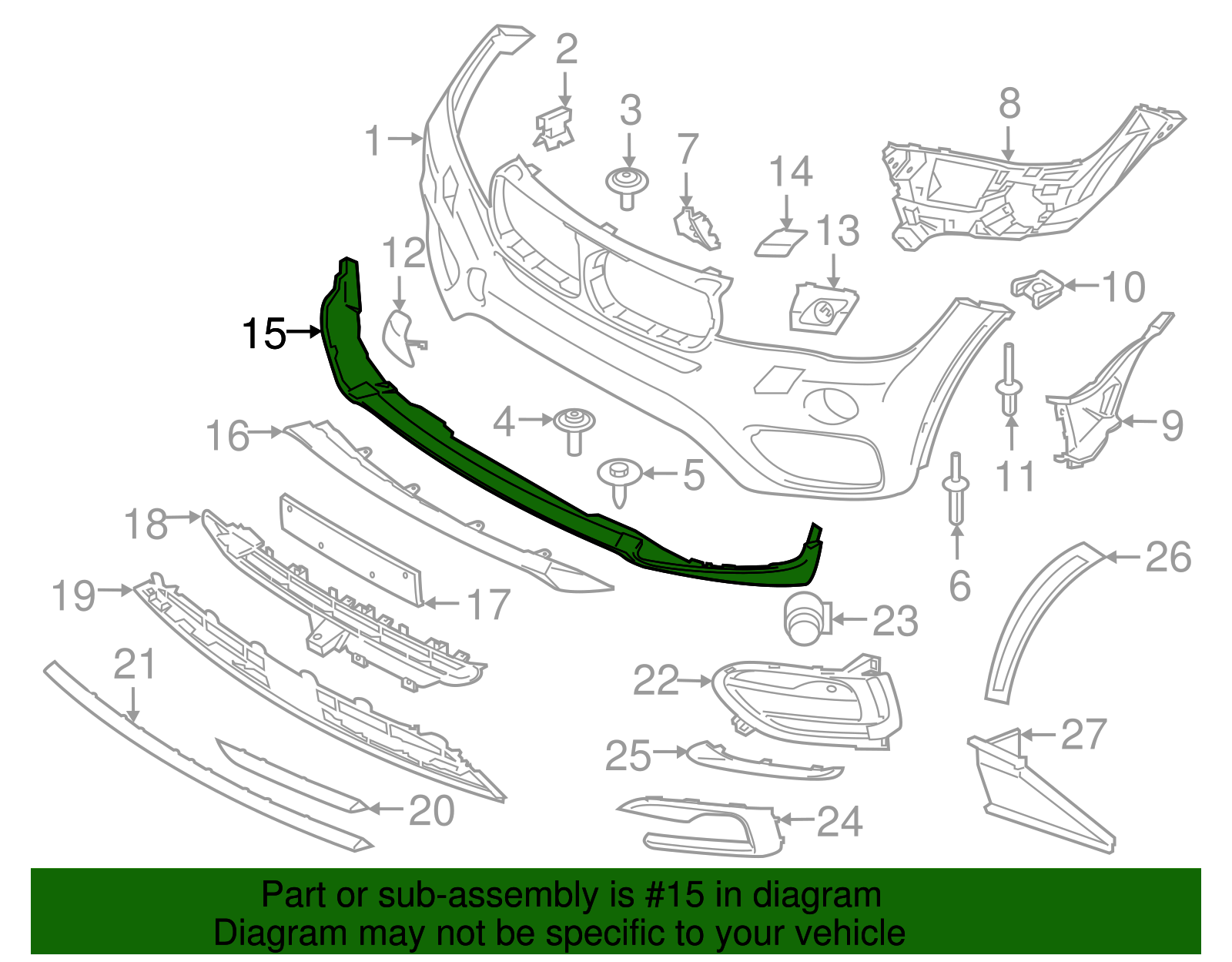 2015-2019 BMW X6 Lower Cladding 51-11-7-319-796 | BMW OEM Parts