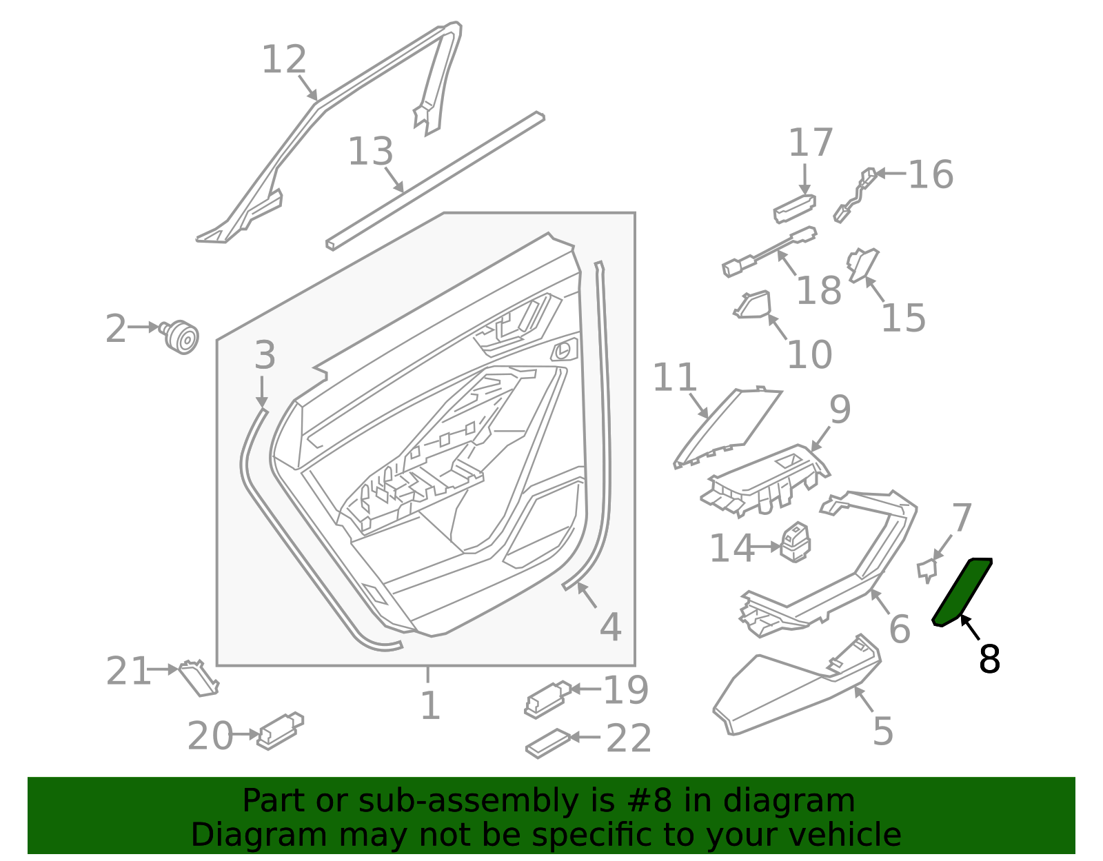 83A-867-585-6PS - High-Quality Interior Door Pull Handle Cap for 2019 ...