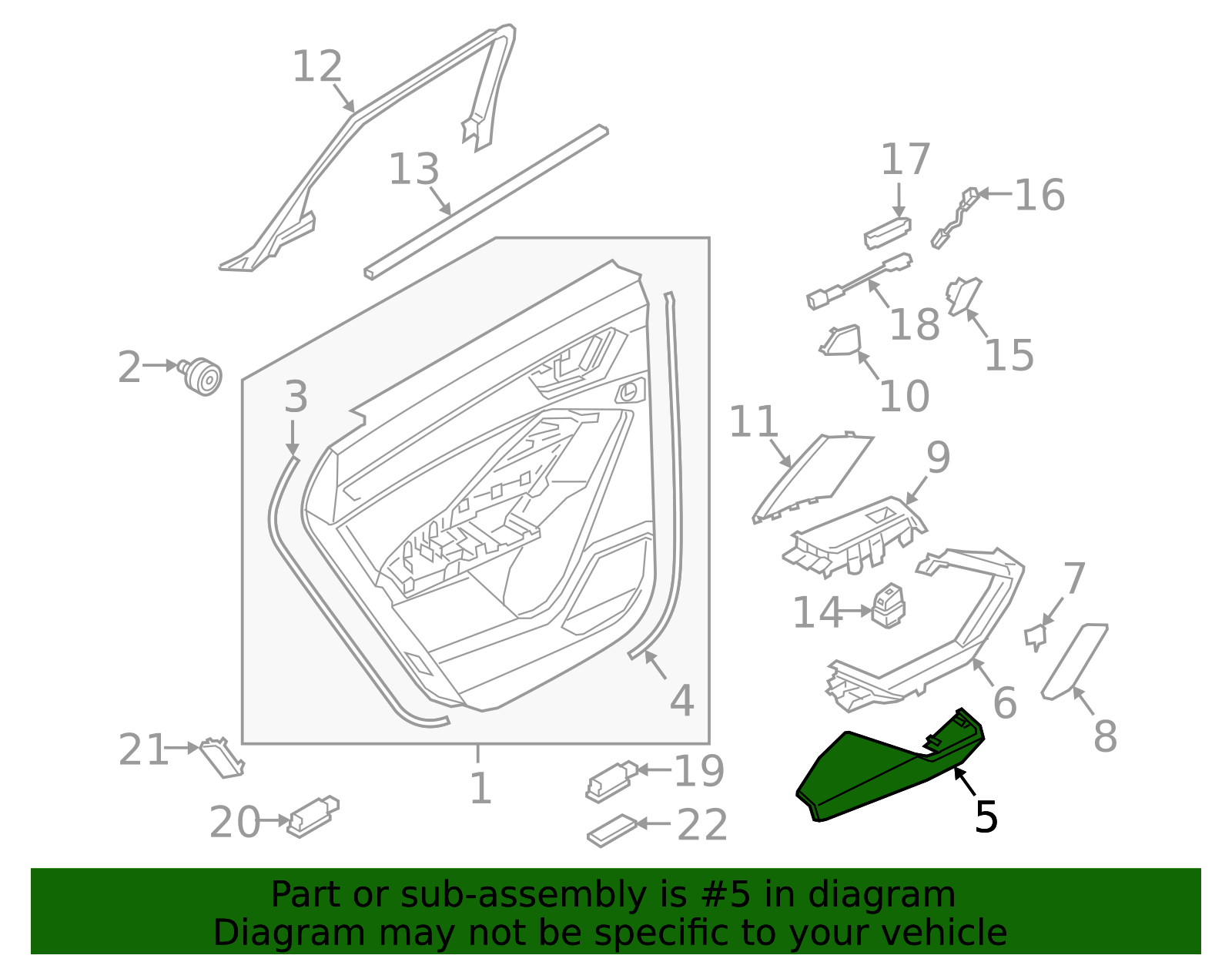83A-867-374-A-2UO - Armrest 2019-2025 Audi Q3 | Audi OEM Parts Guy