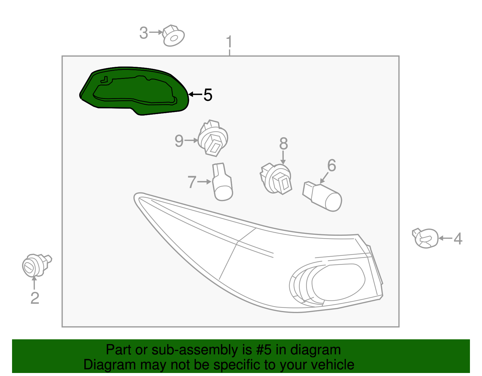 2014-2018 Mazda 3 Tail Lamp Assembly Gasket BHN1-51-163 ...