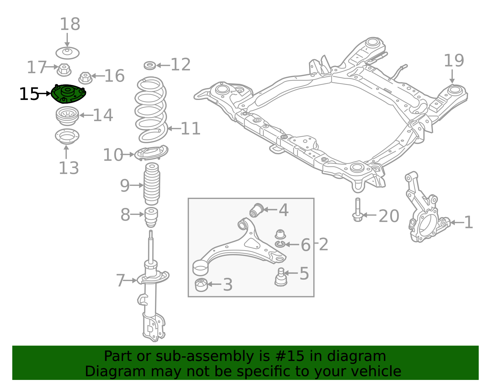 54610-2P000 - Upper Mount 2011-2013 Kia Sorento | Kia.Parts Store