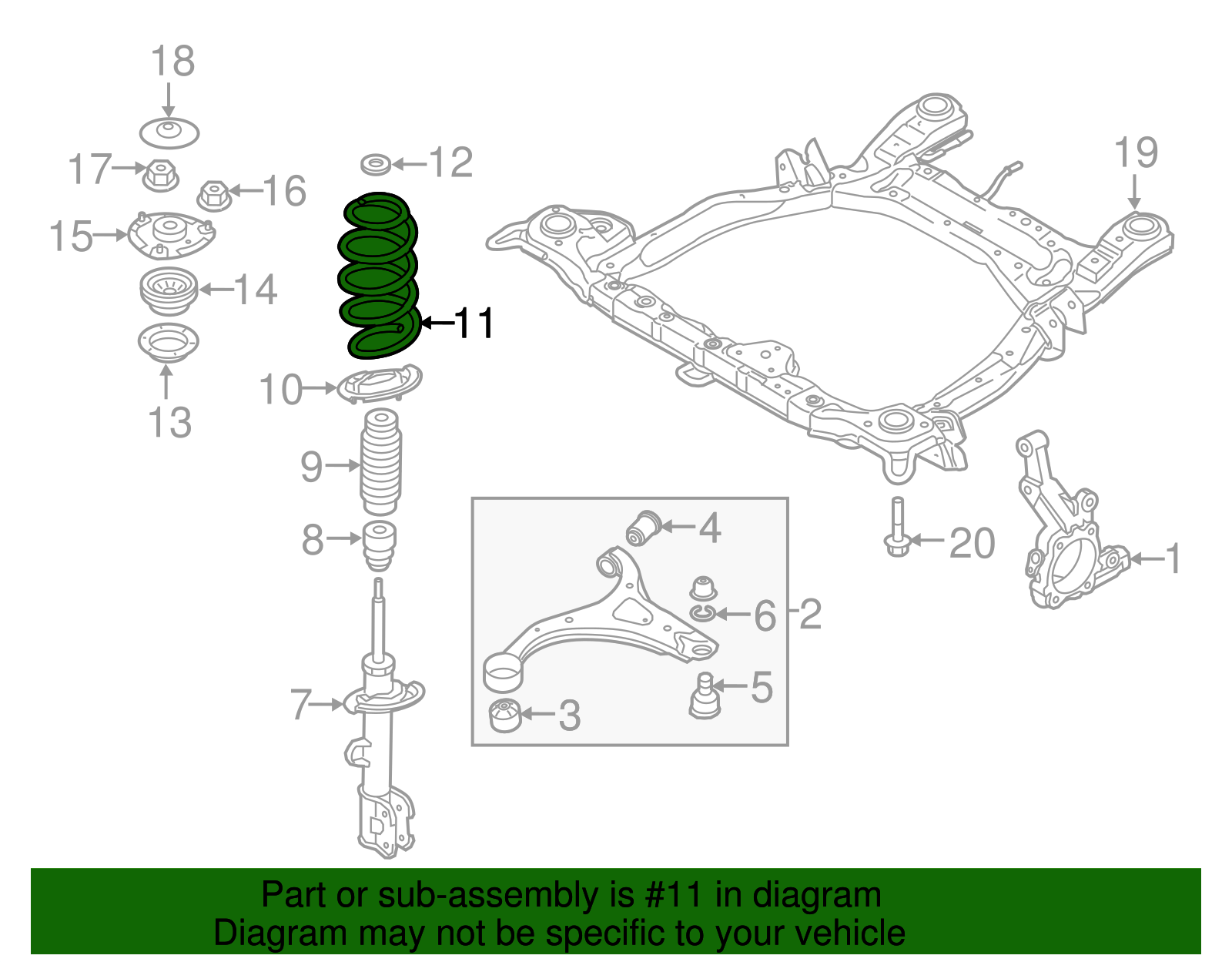 54630-1U402 - Coil Spring 2011-2012 Kia Sorento | Kia.Parts Store