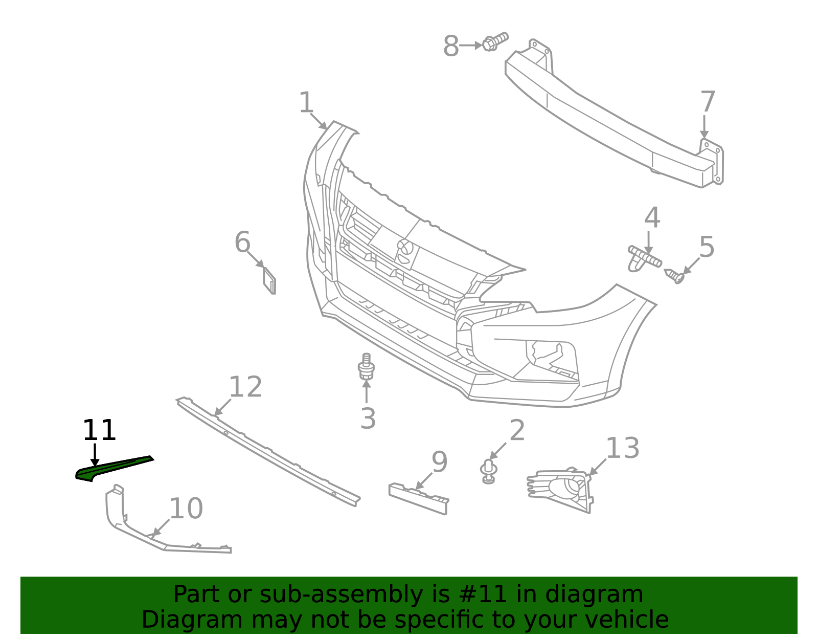 6407A377 - Upper Molding 2021-2024 Mitsubishi | Mitsubishi Direct Parts