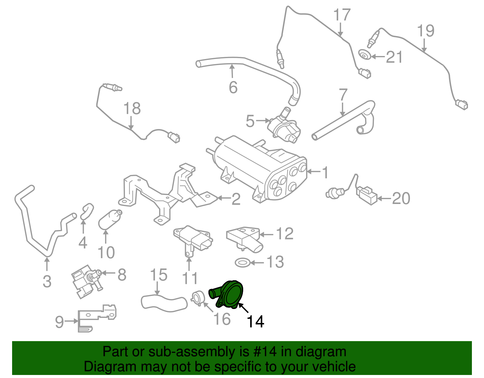 2005-2011 Volvo PCV Valve 30720100 | OEM Parts Online