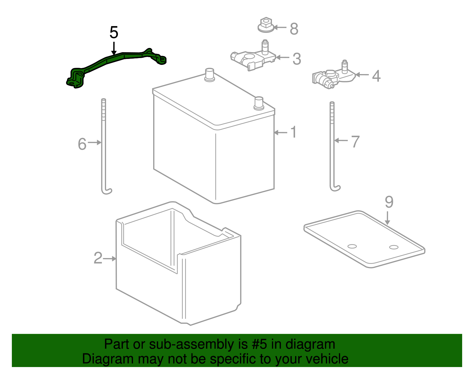 Genuine Toyota Battery Hold Down Bracket 74481-0C030 | Frontier Toyota