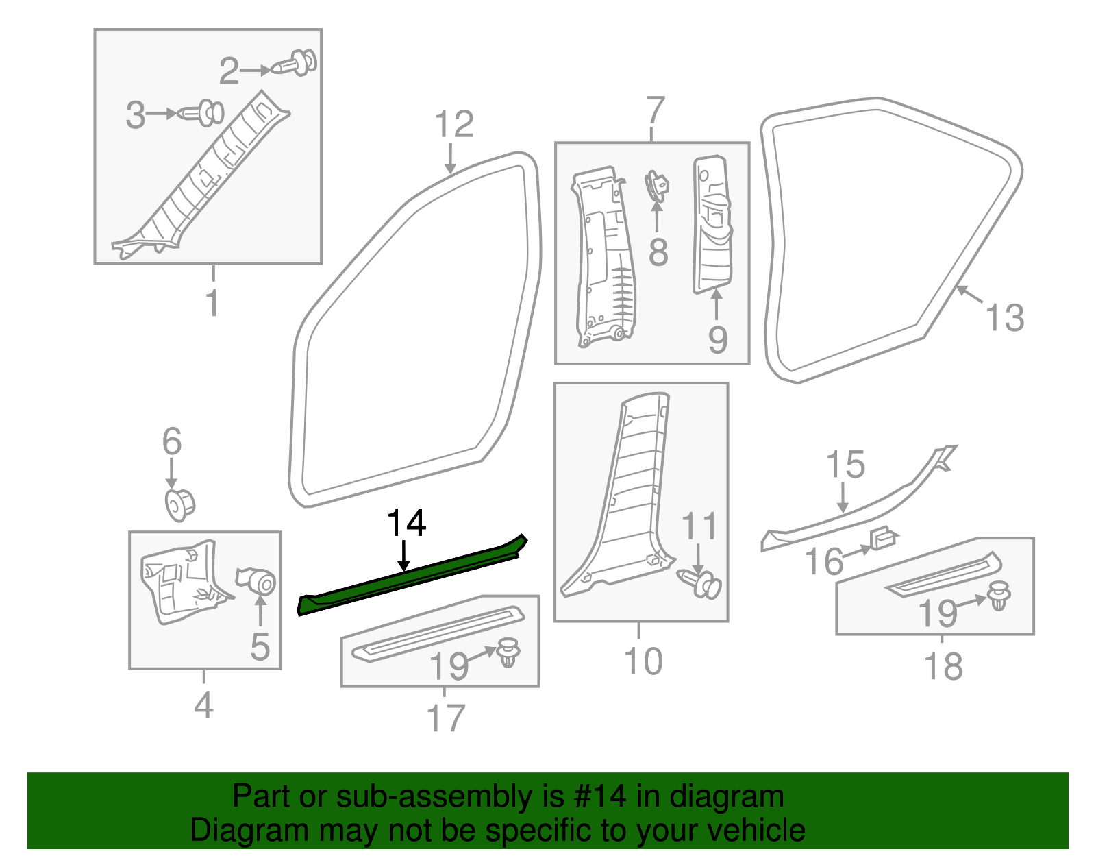 2012-2018 Toyota Door Sill Plate 67913-06190-C0 | Toyota Parts Center