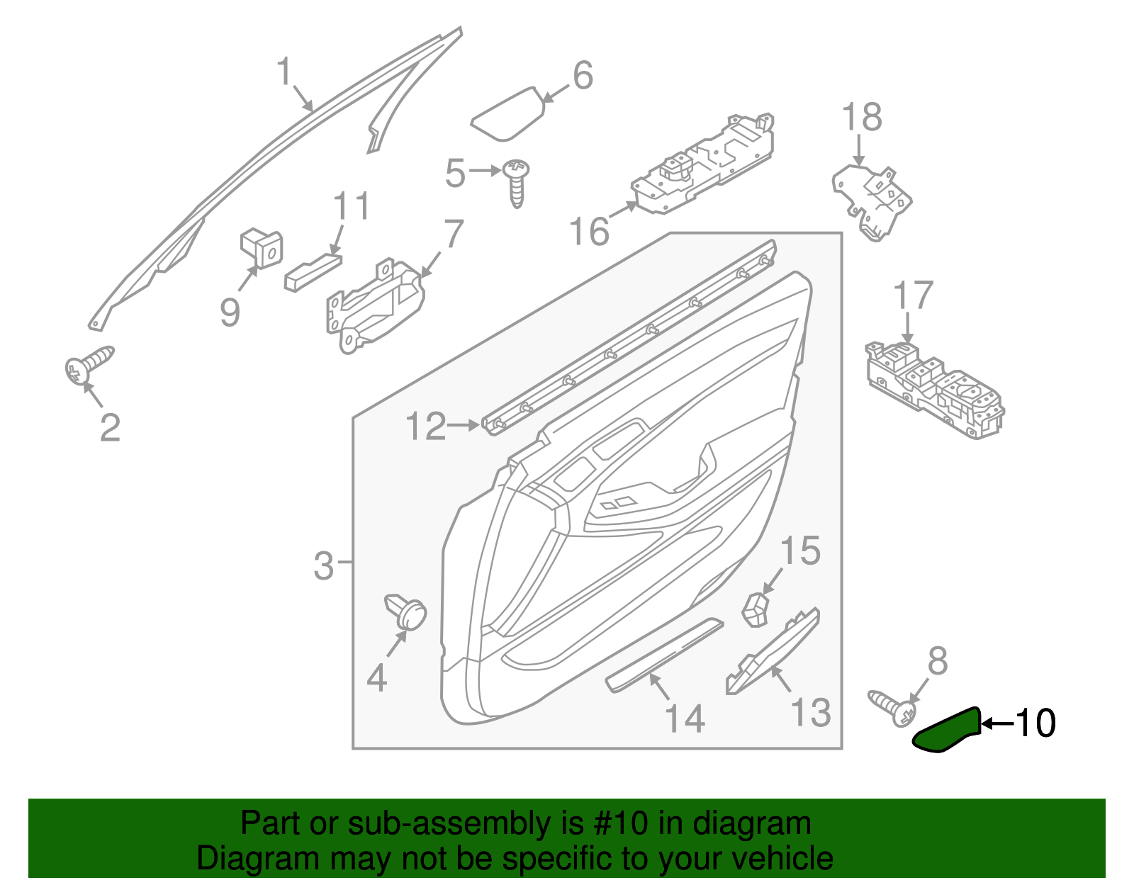 Hyundai - 82619-B1000-4X - Handle, Inside Cap - 2015-2020 Hyundai | OEM ...