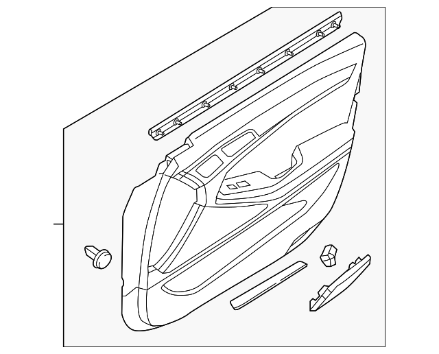 82306-B1301-PGG - 2019-2020 Genesis G80 - Door Trim Panel | Hyundai ...