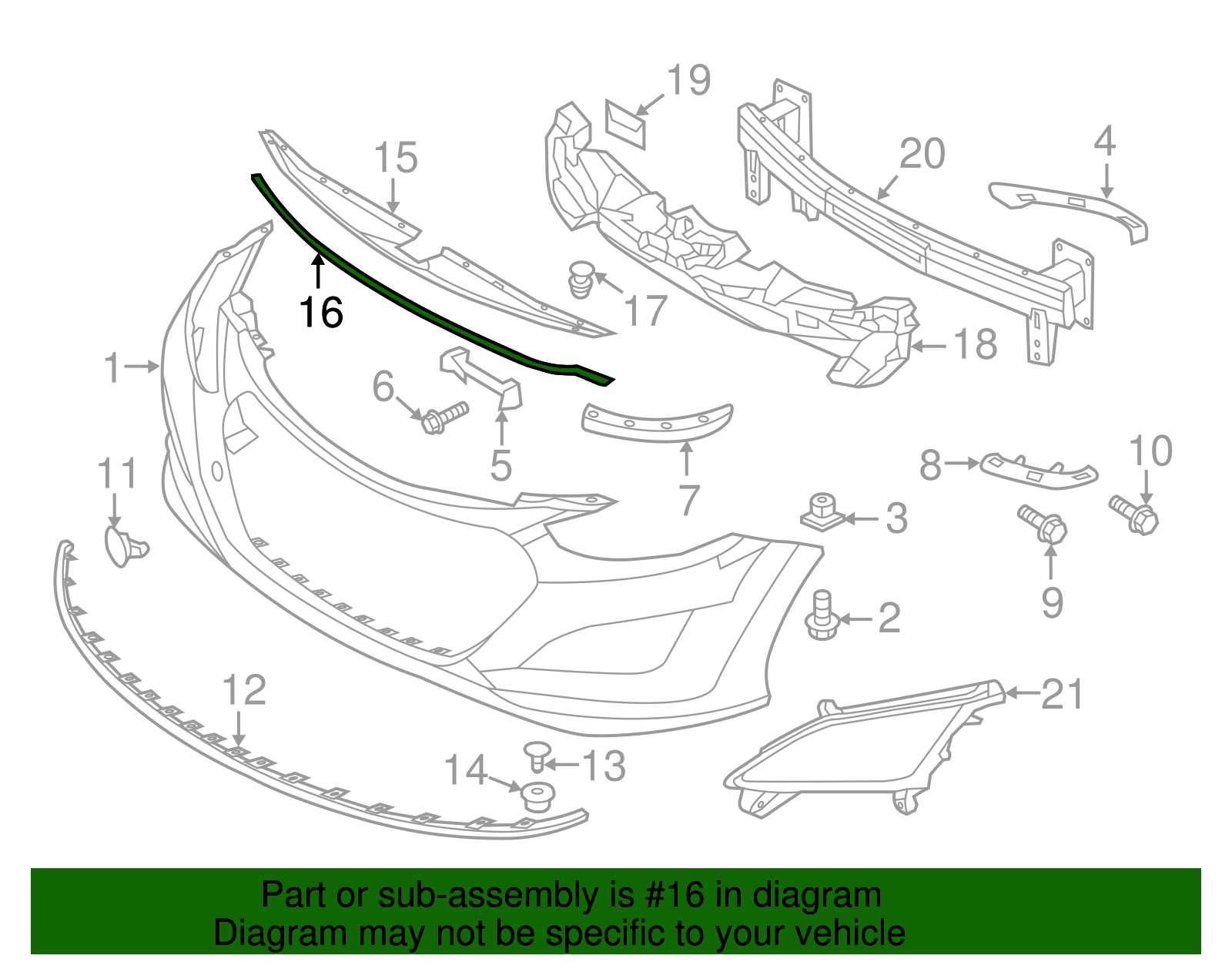 86357-A5000 - High-Quality Radiator Support Access Cover Seal for 2013 ...