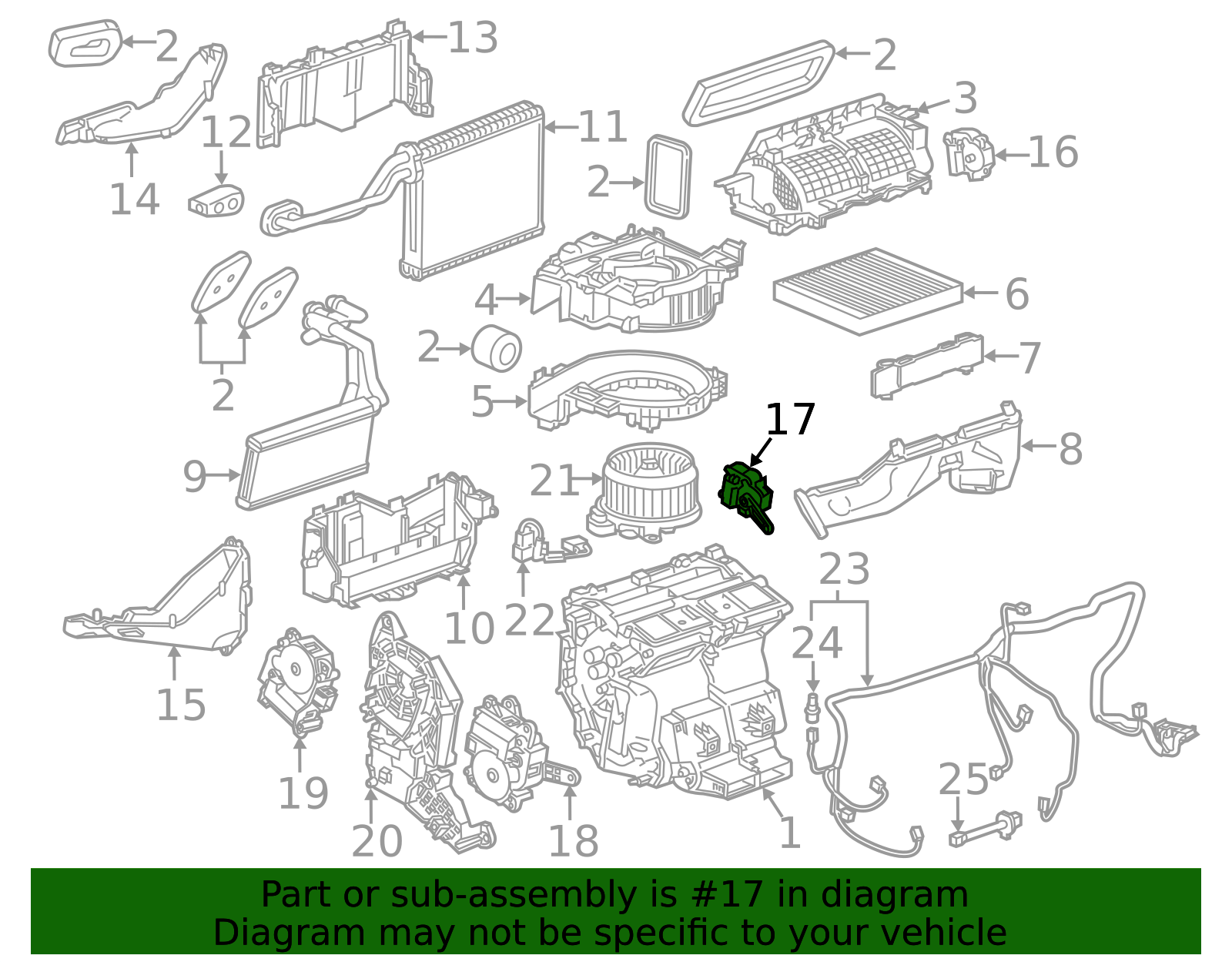 23291750 - Temperature Mode Valve Actuator Assembly 2014-2024 GM | GM ...